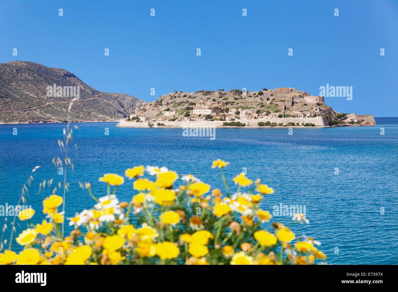 Spinalonga Island (Kalidon), former leper colony, Gulf of Mirabello ...