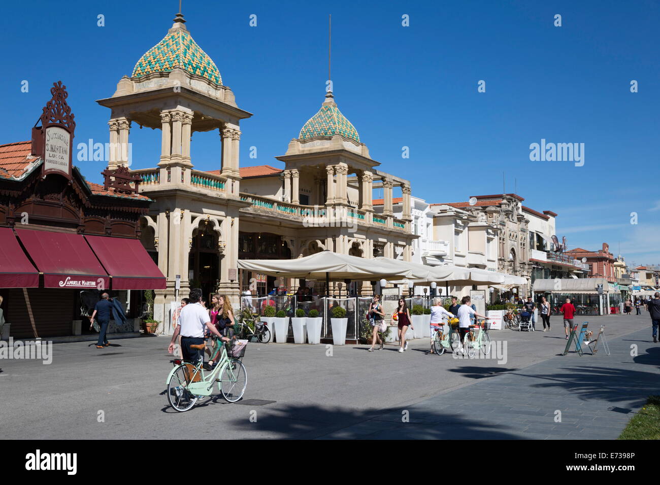 Gran Caffe Margherita and Art Nouveau buildings along seafront ...