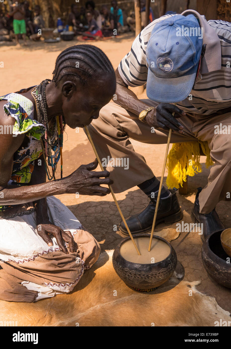Anuak Tribe Traditional Alcohol, Gambela, Ethiopia Stock Photo - Alamy