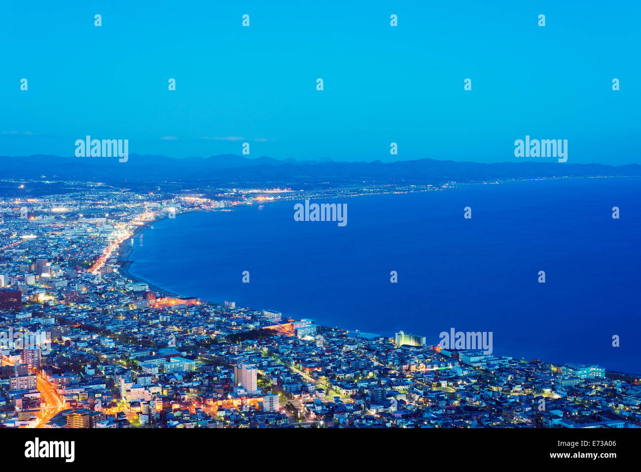 Hakodate Bay night view, Hokkaido, Japan, Asia Stock Photo - Alamy