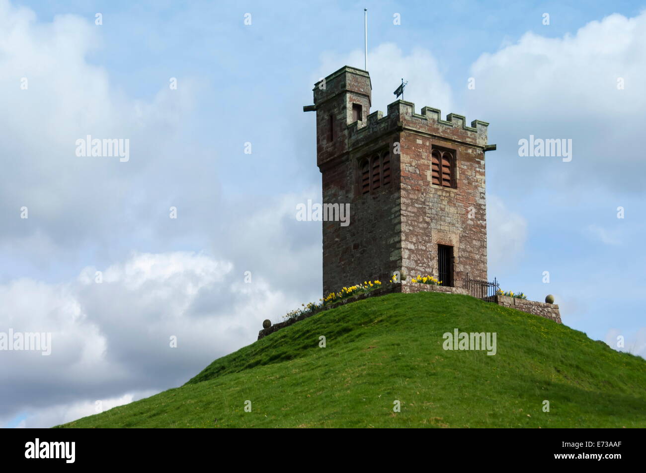 Bell Tower of St. Oswalds Church, situated on a hill above the Church ...