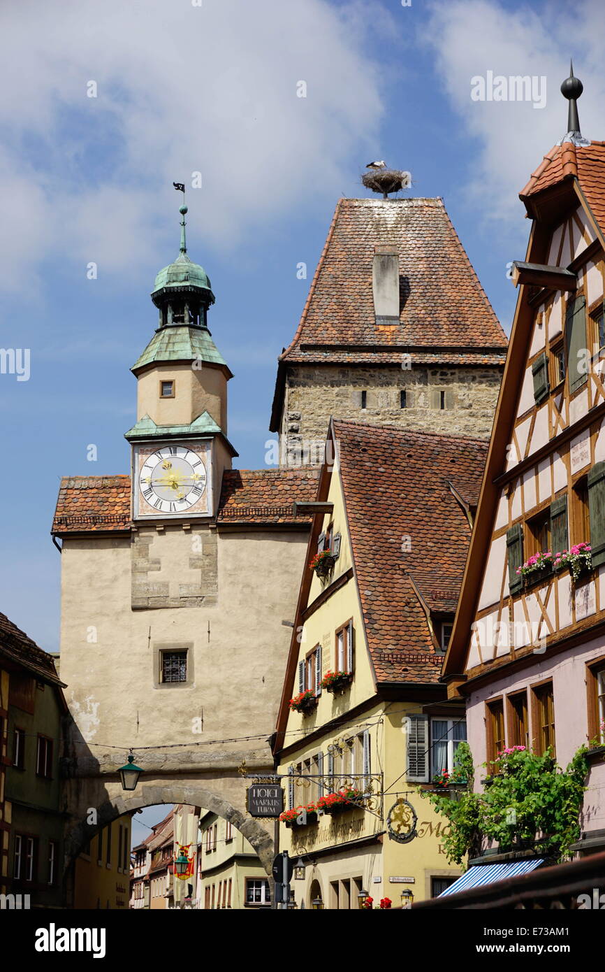Markus Tower and Roder arch, Rothenburg ob der Tauber, Romantic Road ...