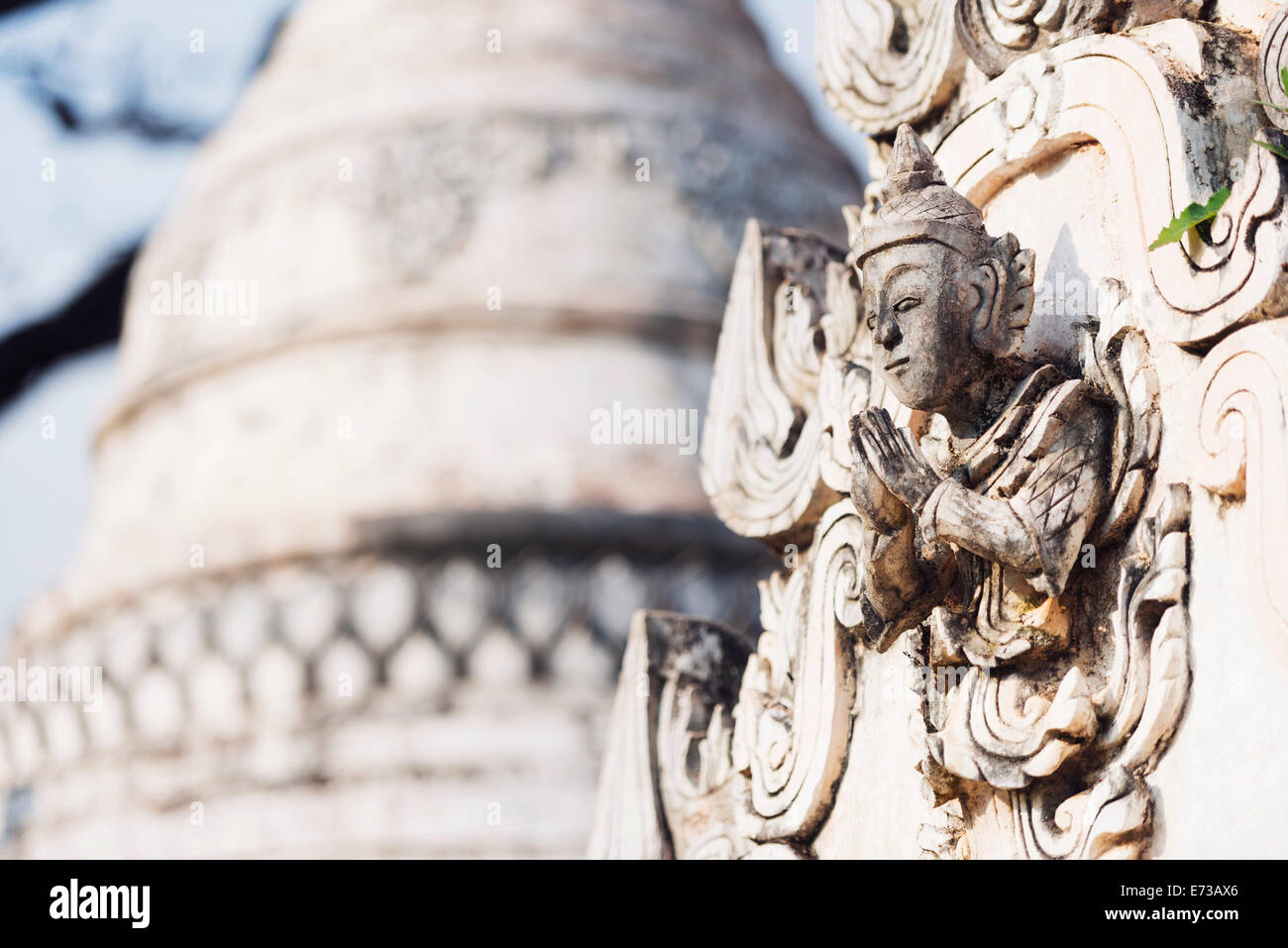 Temple detail, Nget Pyaw Taw Pagoda, Pindaya, Myanmar (Burma), Asia ...