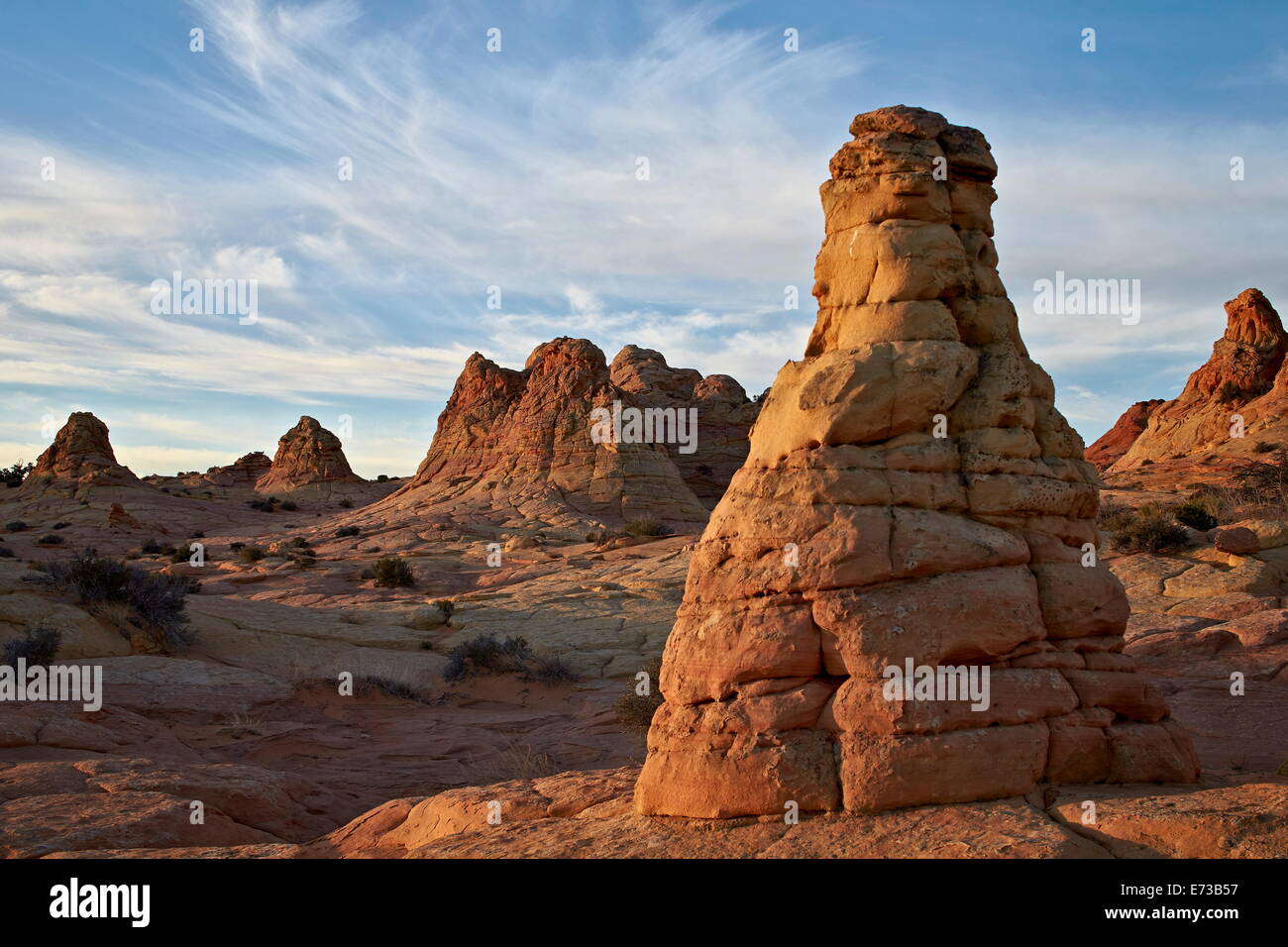 Sandstone cones at first light, Coyote Buttes Wilderness, Vermilion ...