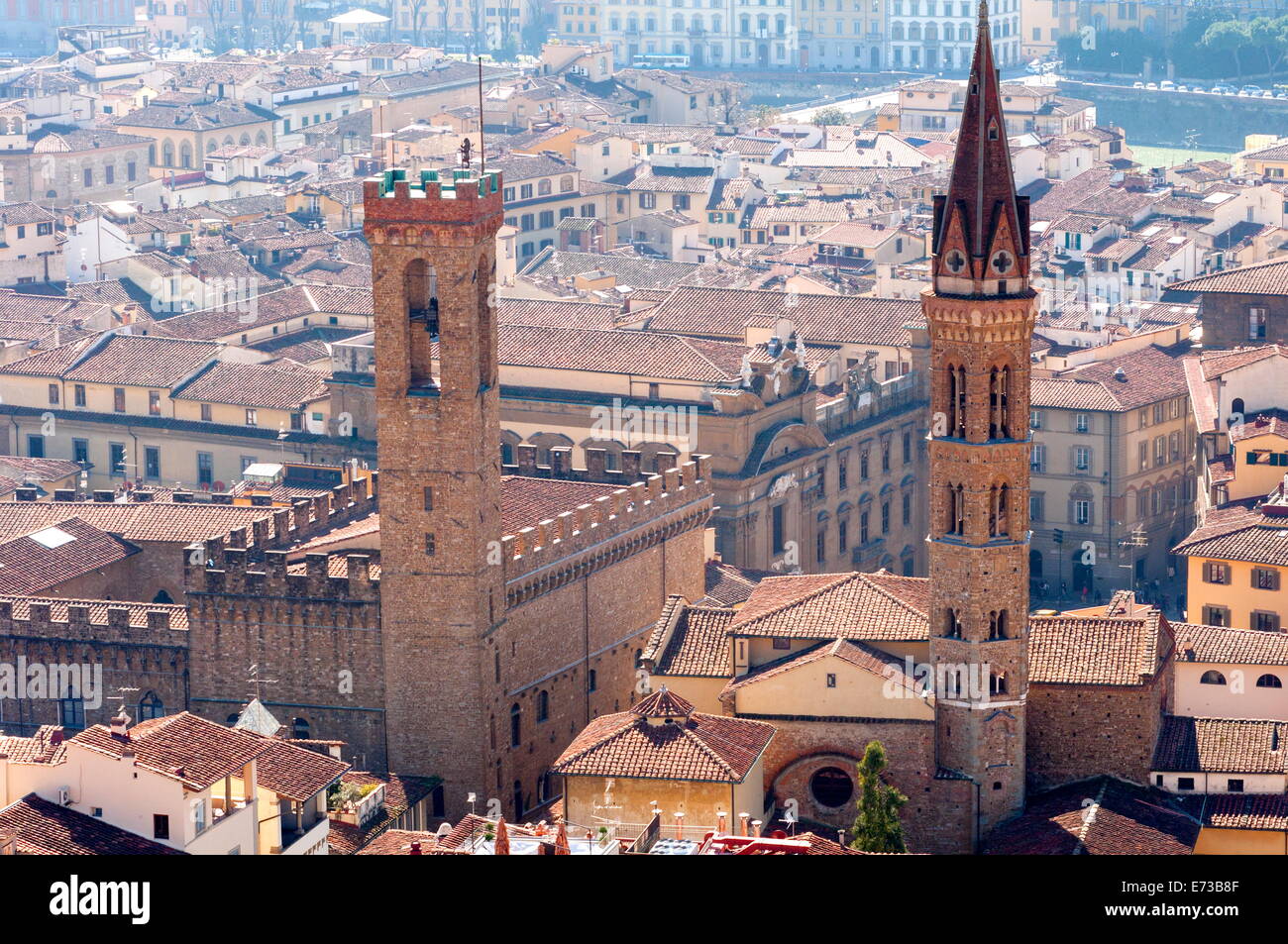 View over Florence from the Duomo, Tower of Bargello, UNESCO World ...