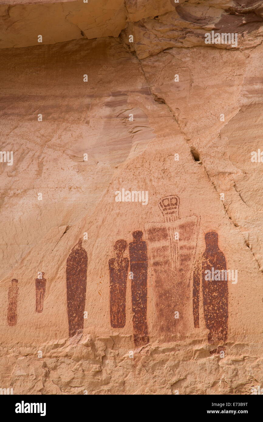 Great Gallery Pictograph Panel, Barrier Canyon Style, Horseshoe Canyon ...
