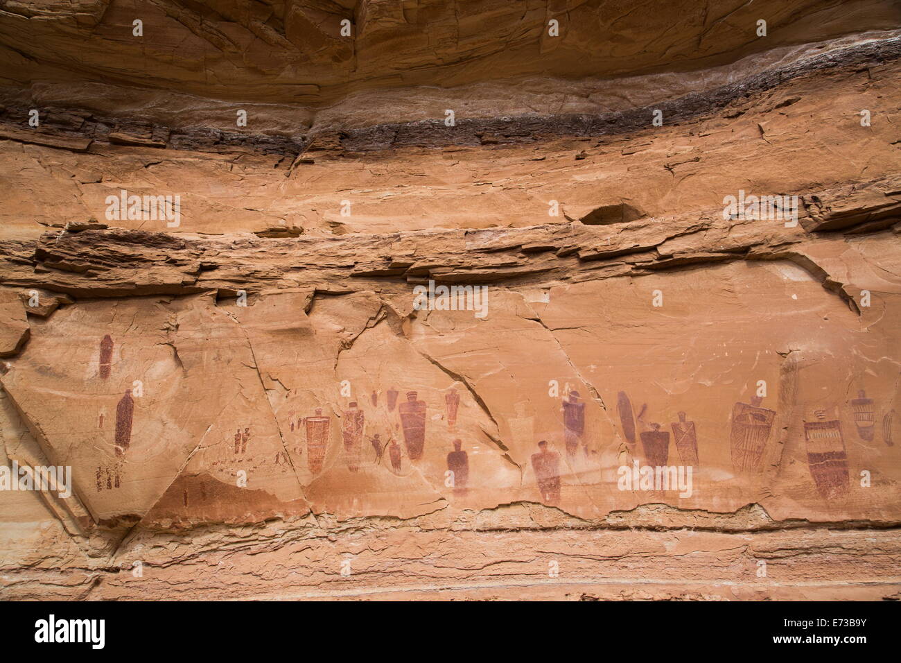 Great Gallery Pictograph Panel, Barrier Canyon Style, Horseshoe Canyon ...