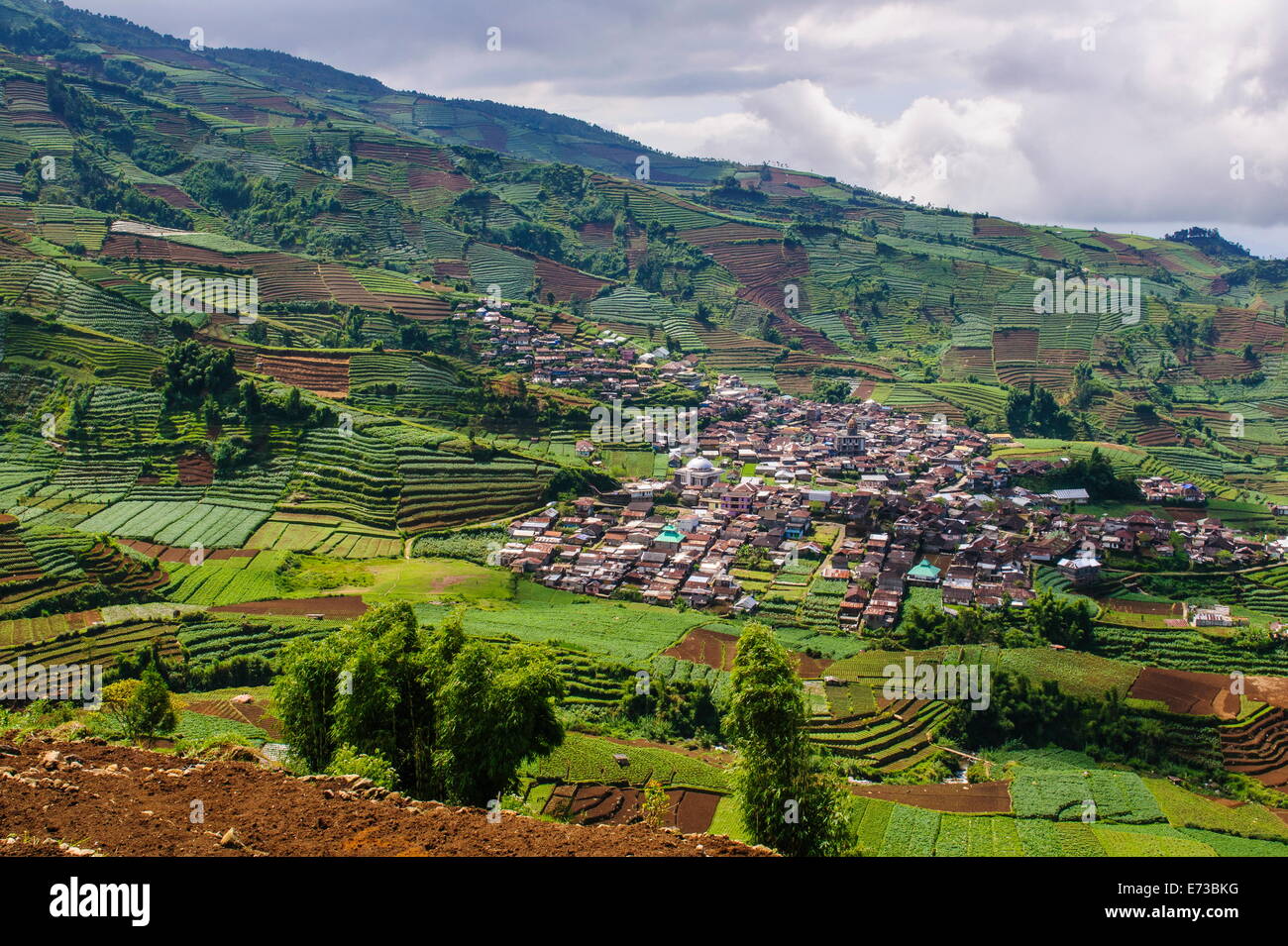 View over the Dieng Plateau, Java, Indonesia, Southeast Asia, Asia ...