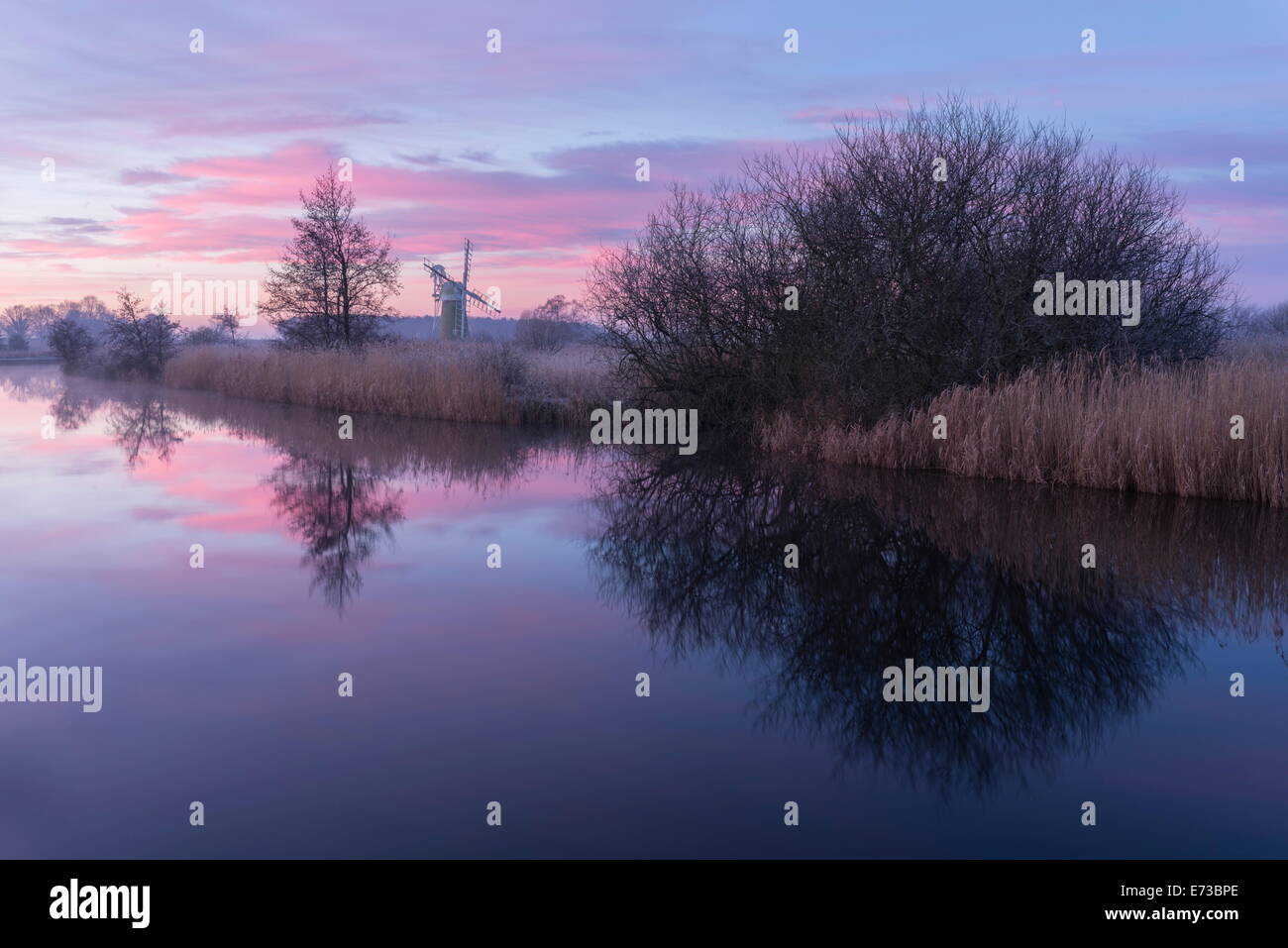 The River Ant at Turf Fen, Norfolk Broads, Norfolk, England, United ...