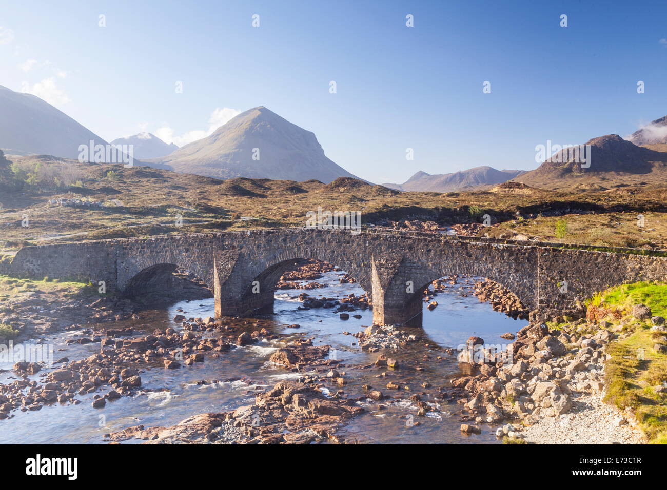 The Cuillin Hills from Sligachan on the Isle of Skye, Inner Hebrides ...