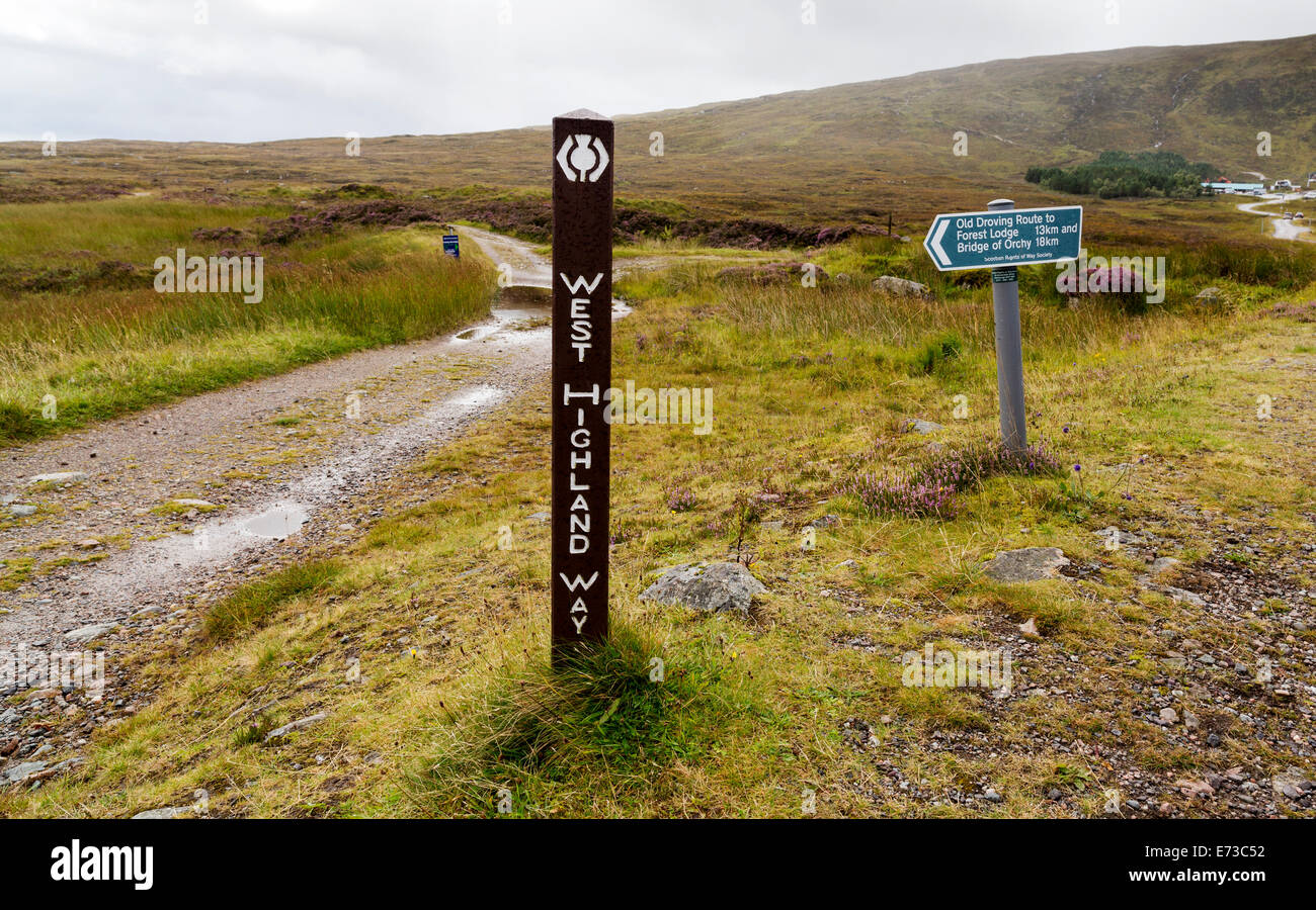 West Highland Way Signpost at Glencoe Ski Centre Scotland UK Stock ...