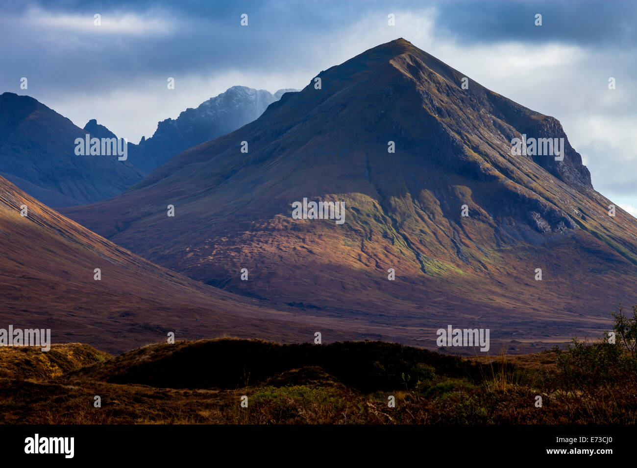 Marsco (Cuillin Mountains) From Sligachan, Isle of Skye, Scotland Stock ...