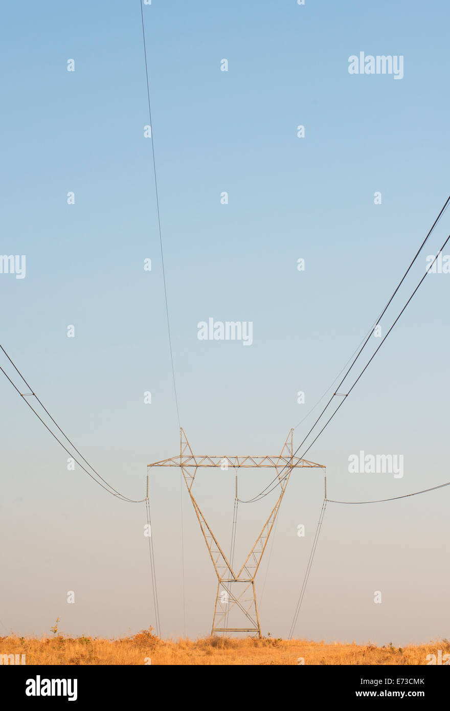 Africa electricity lines sunset hi-res stock photography and images - Alamy