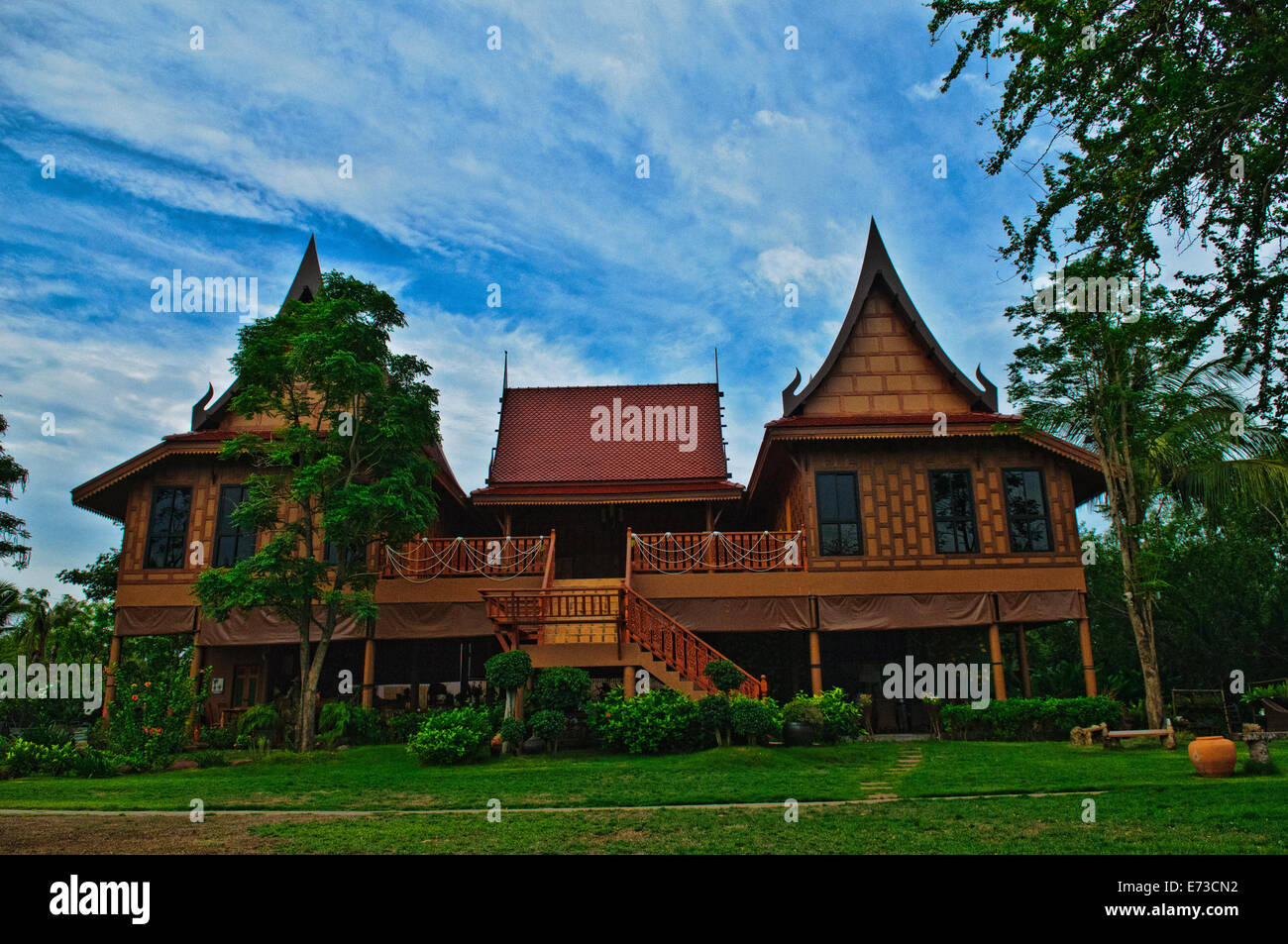 Thai traditional house in Thailand Stock Photo - Alamy