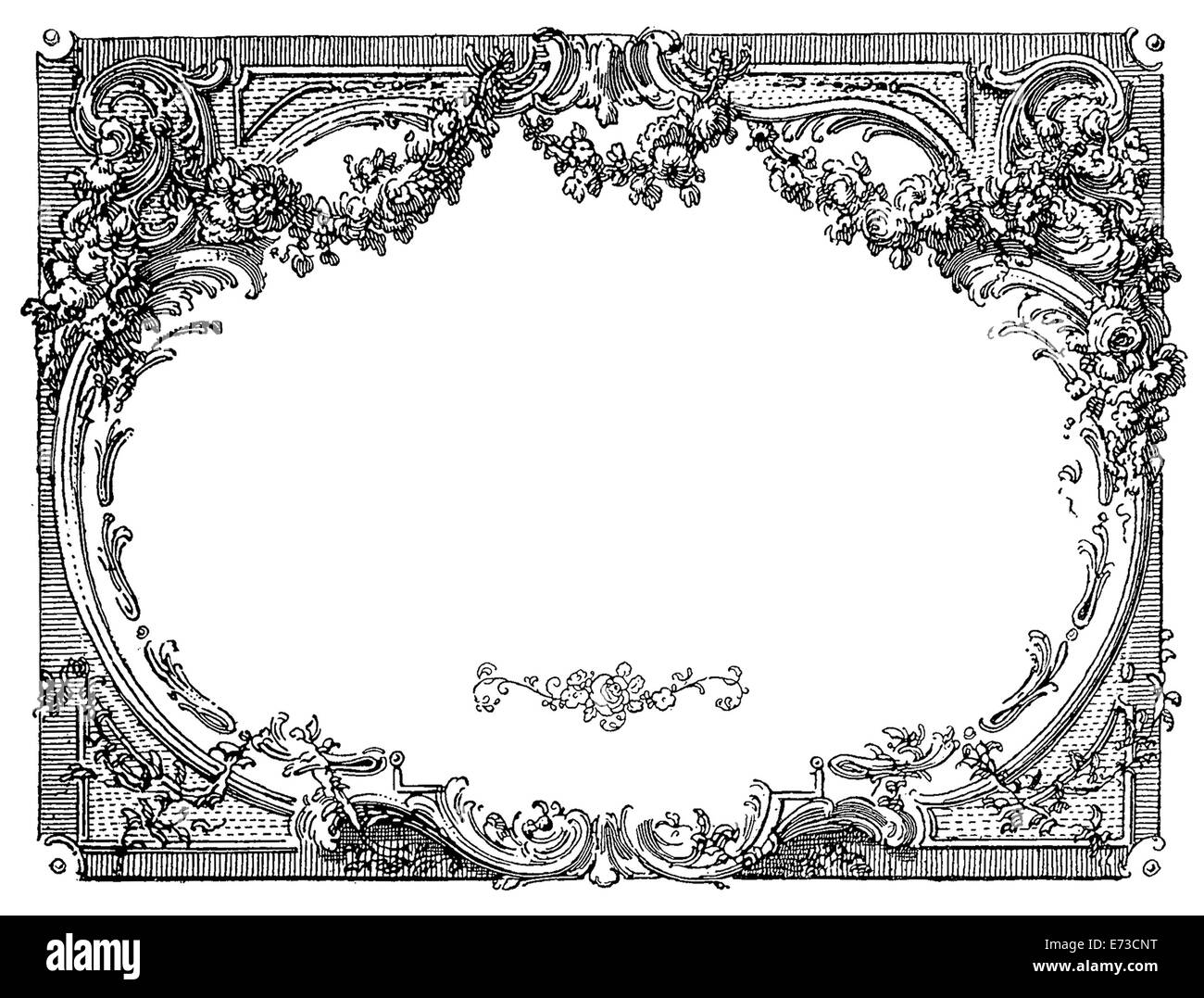 Floral Renaissance ornamental frame Stock Photo - Alamy