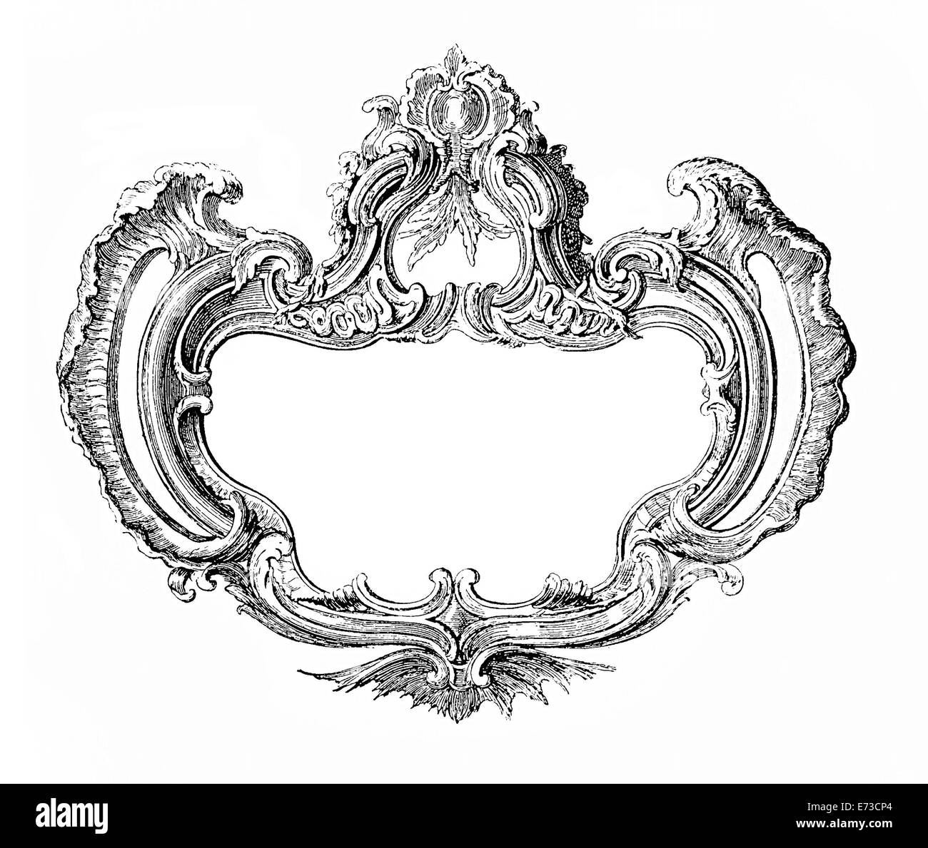 Floral engraving frame Cut Out Stock Images & Pictures - Alamy