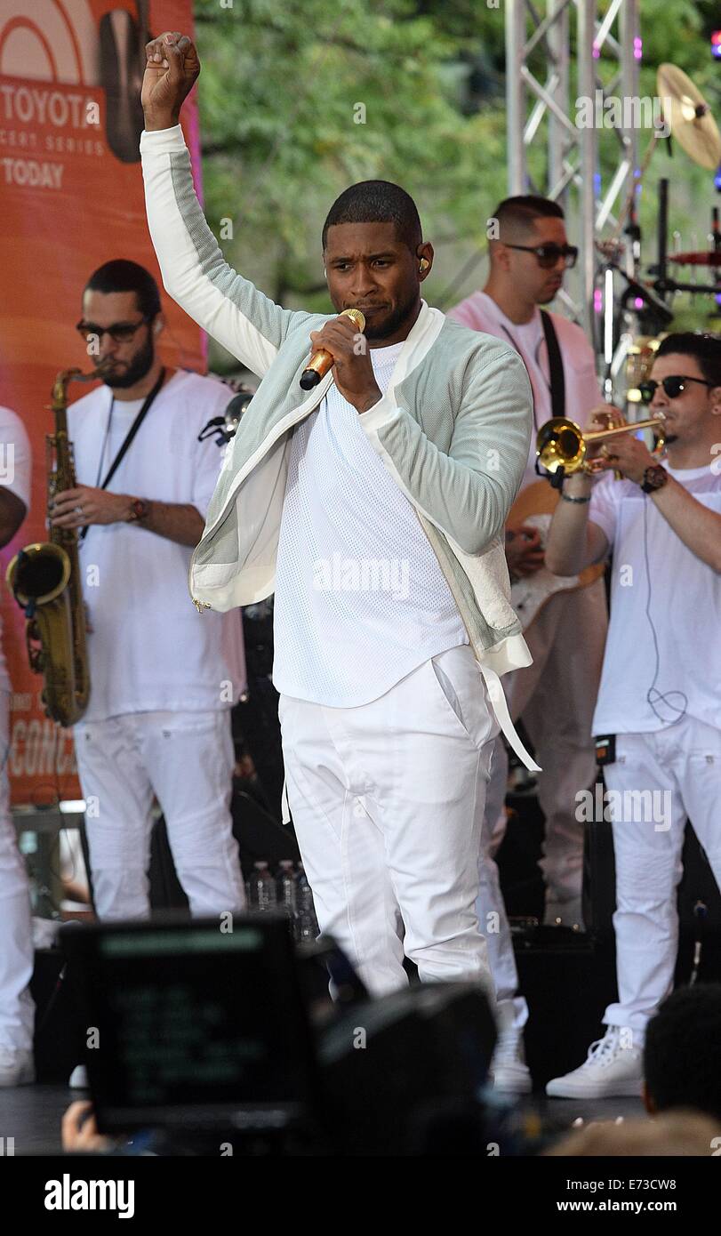 New York, NY, USA. 5th Sep, 2014. Usher on stage for NBC TODAY SHOW ...