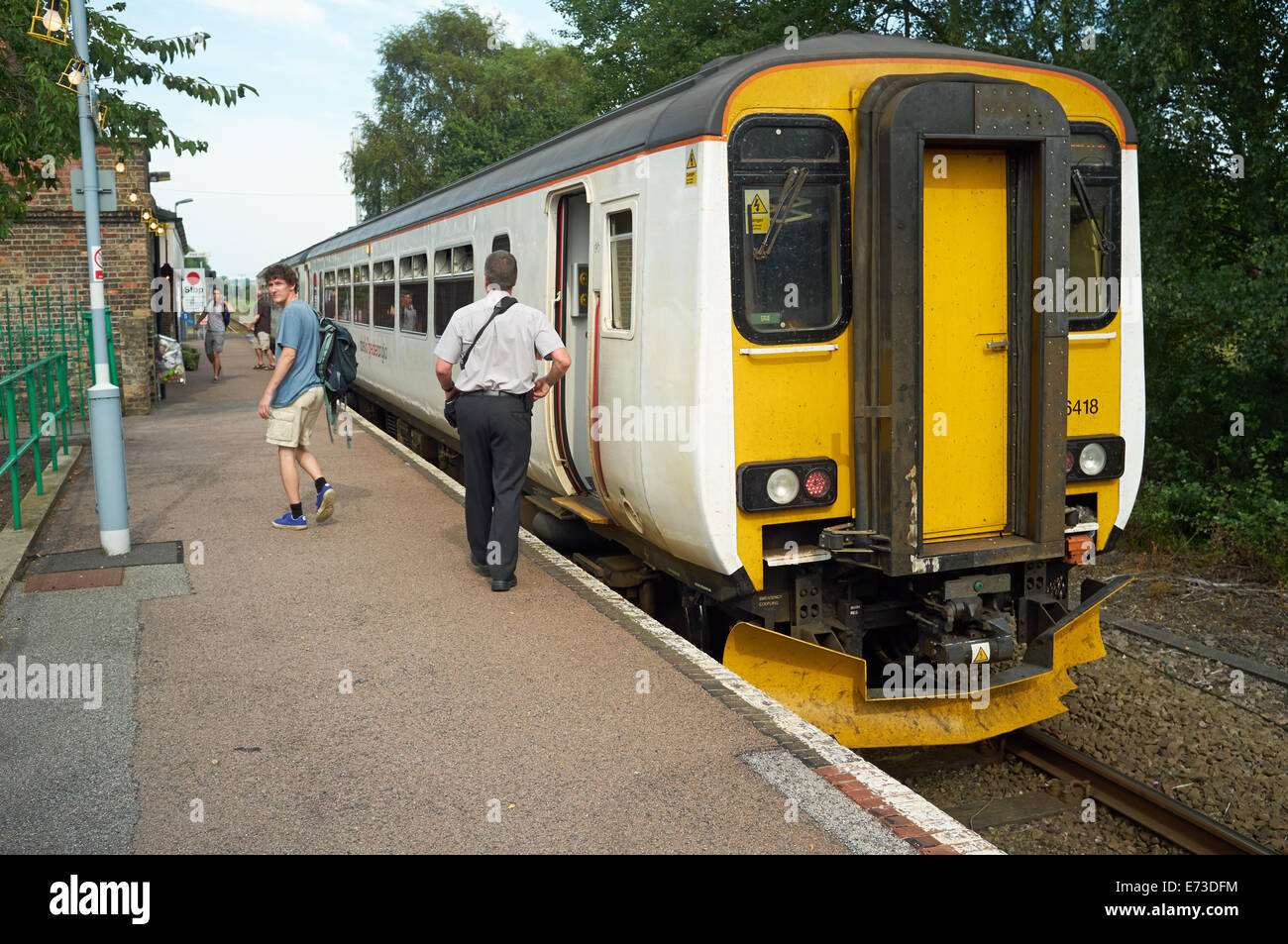 Melton railway station on the East Suffolk 49-mile single track branch ...