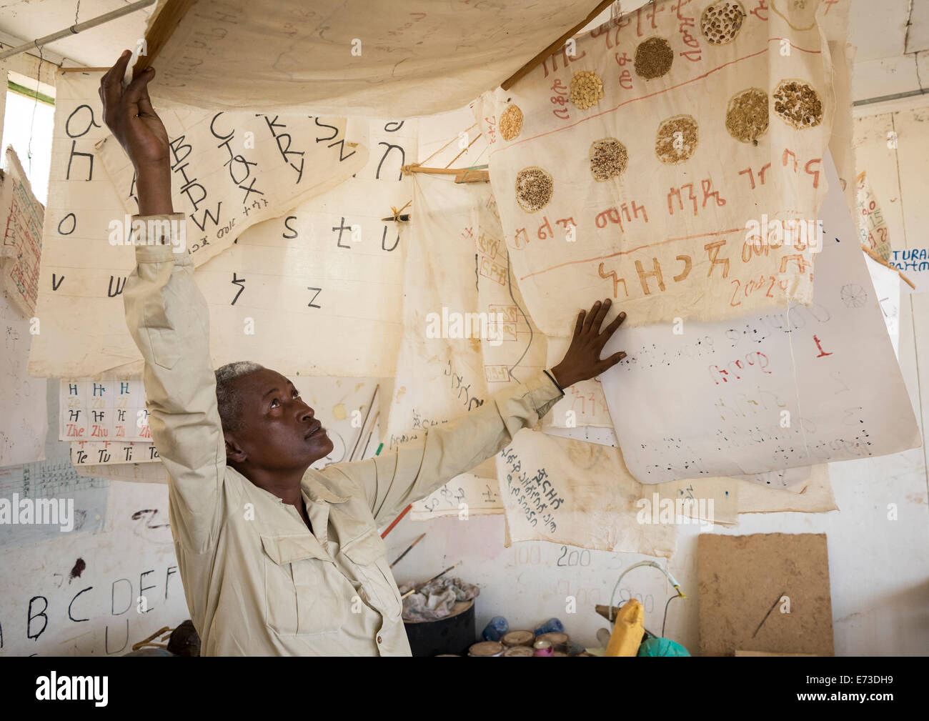Hamer Tribe Teacher In A School, Turmi, Omo Valley, Ethiopia Stock ...