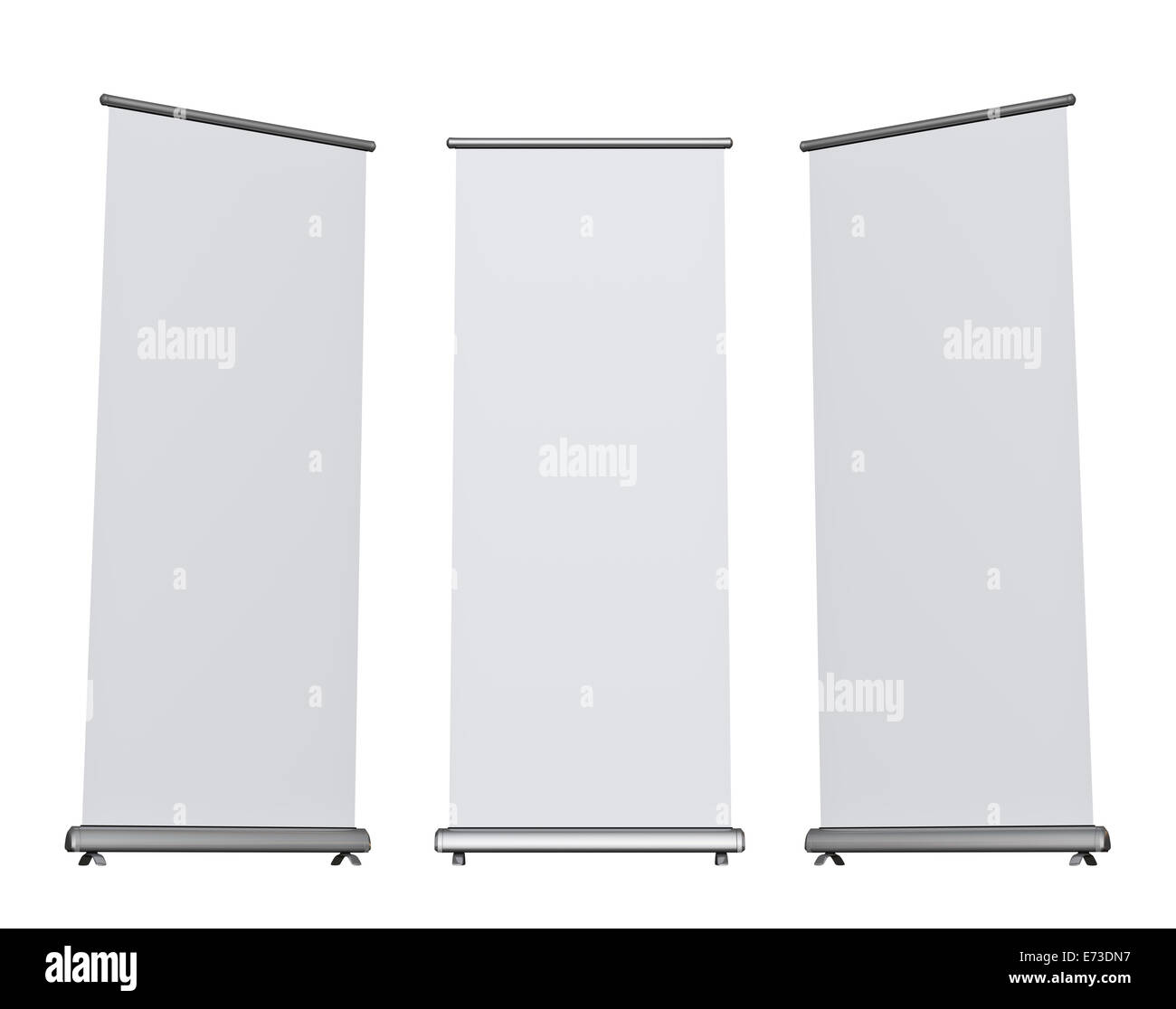 White pull up banner hi-res stock photography and images - Alamy