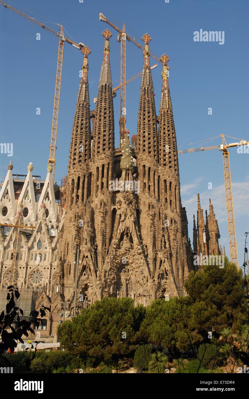 Barcelona, the Sagrada Familia cathedral,designed by Antoni Gaudì ...