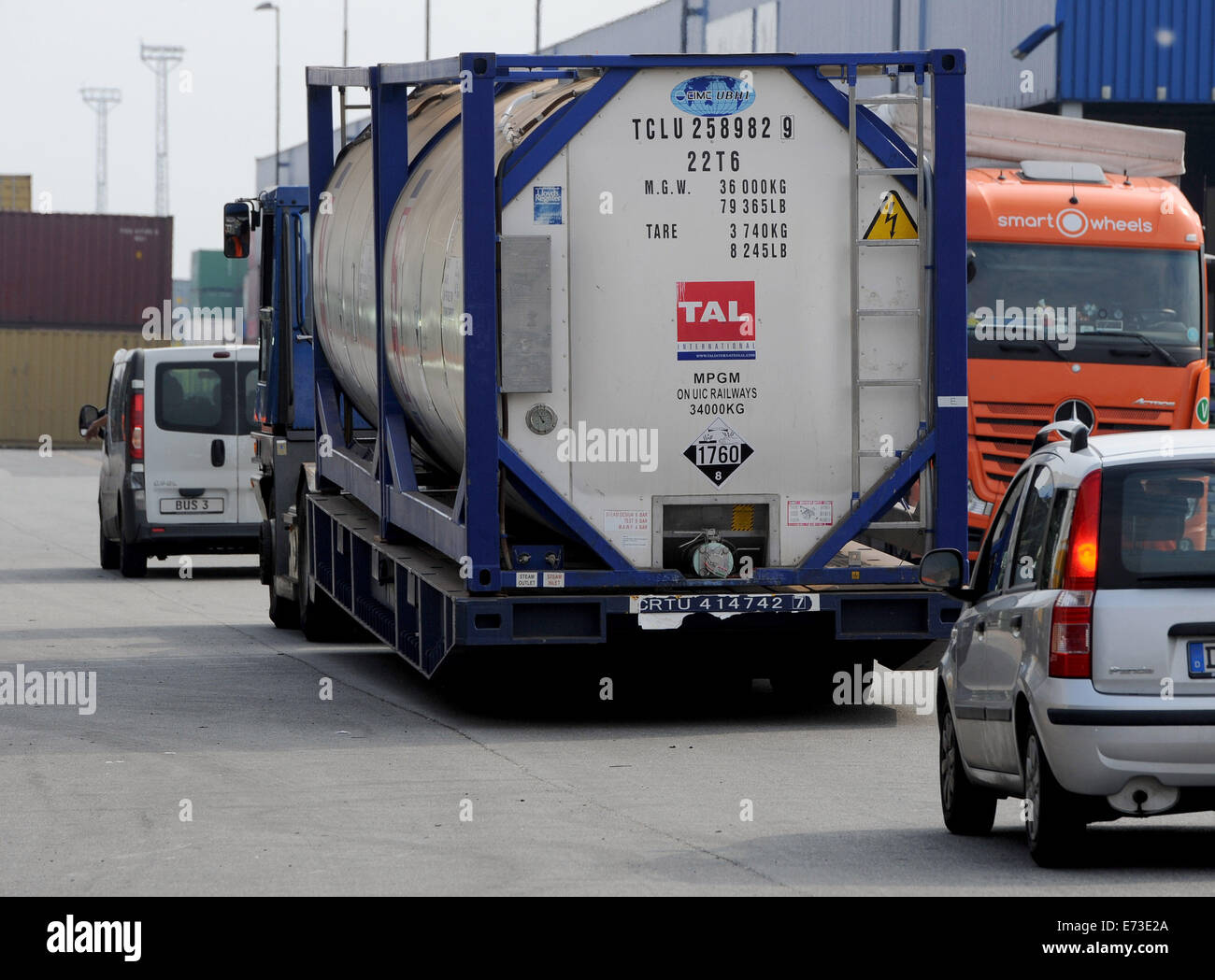 Neustaedter Hafen, Bremen, Germany. 5th Sep, 2014. One of the ...