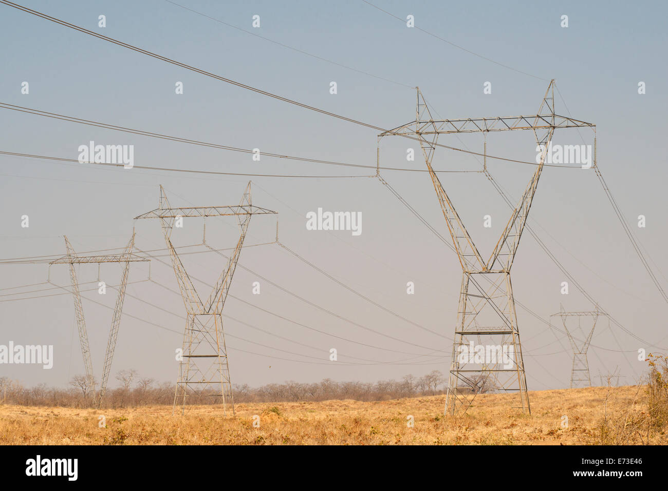 Africa electricity lines sunset hi-res stock photography and images - Alamy