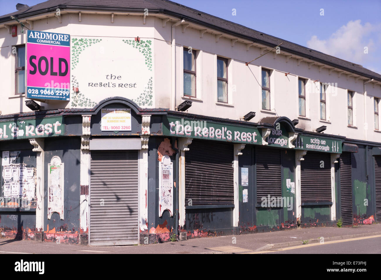 closed down and sold pub Rebel's Rest on Falls Road in West Belfast, 12 ...