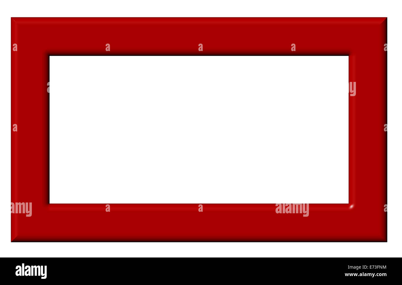 Red modern frame on a white background. It is isolated, the worker of ...