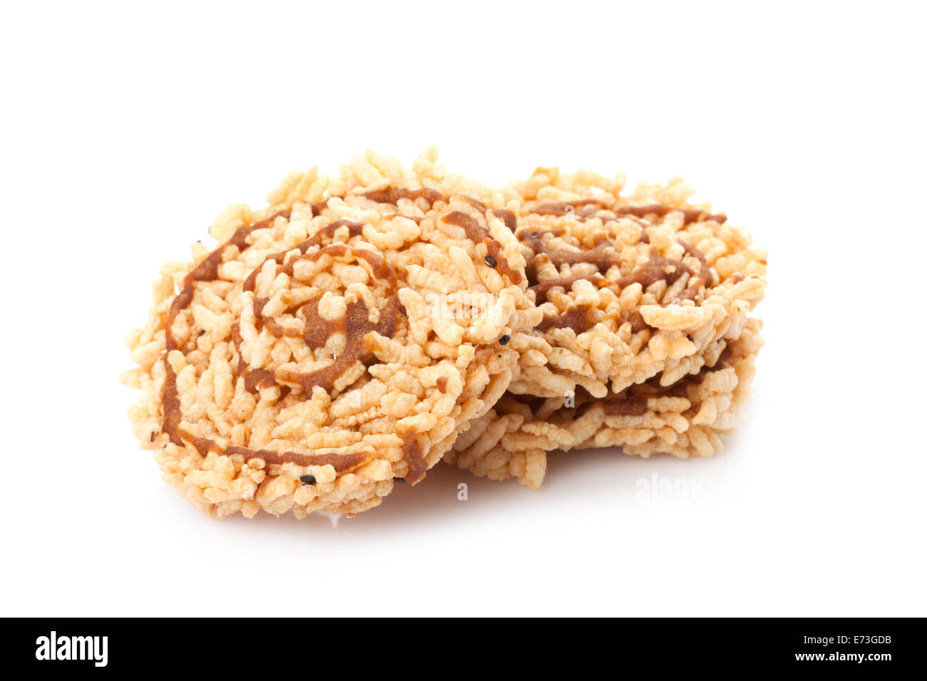 Rice cracker isolated on white background Stock Photo - Alamy