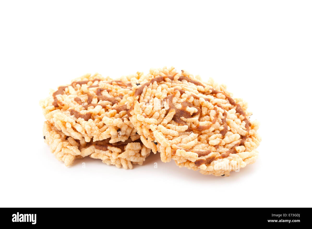 Rice cracker isolated on white background Stock Photo - Alamy