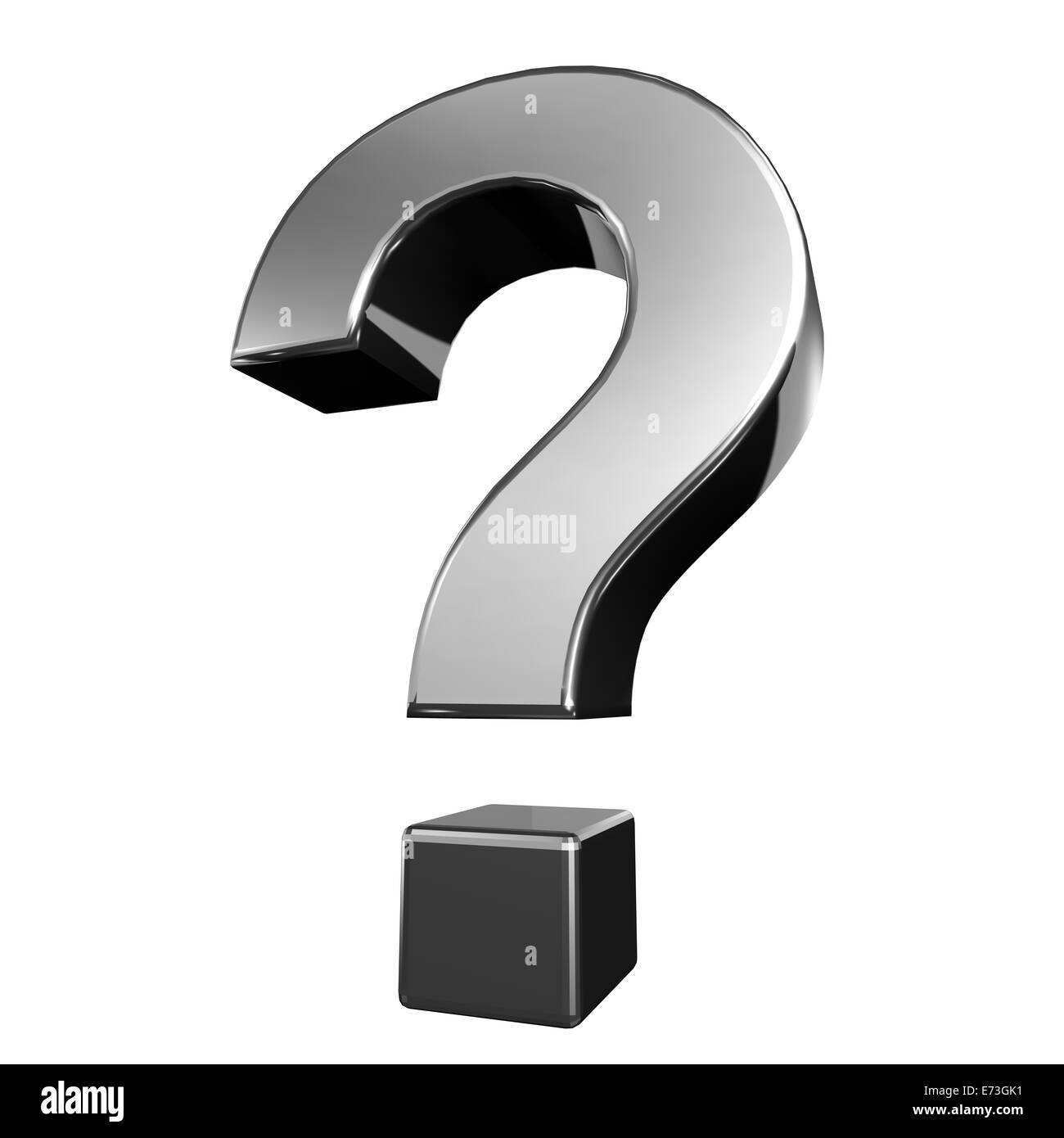 Silver question mark stand alone on white background Stock Photo - Alamy