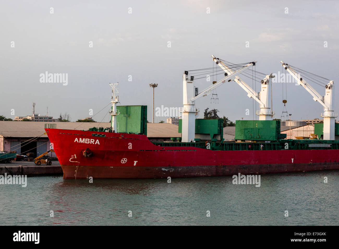 Africa, Benin, Cotonou. Cargo ship at port Stock Photo - Alamy