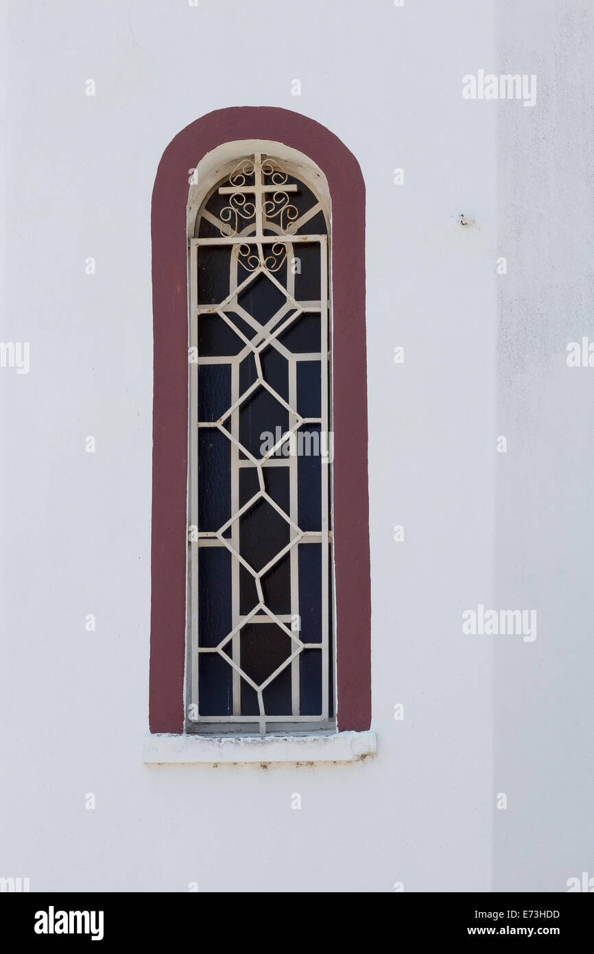Greek church window Stock Photo - Alamy