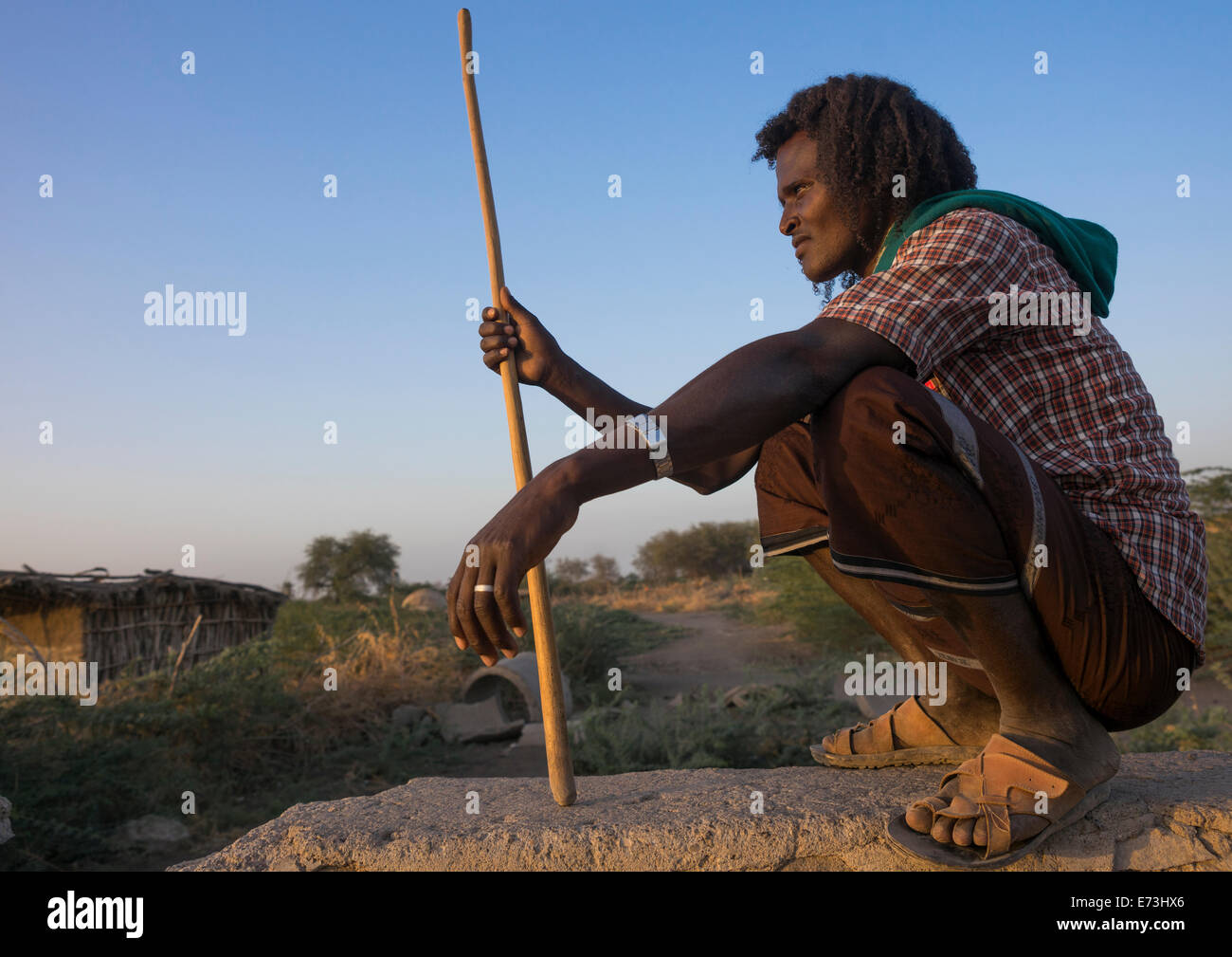 Afar tribe man curly hair hi-res stock photography and images - Alamy