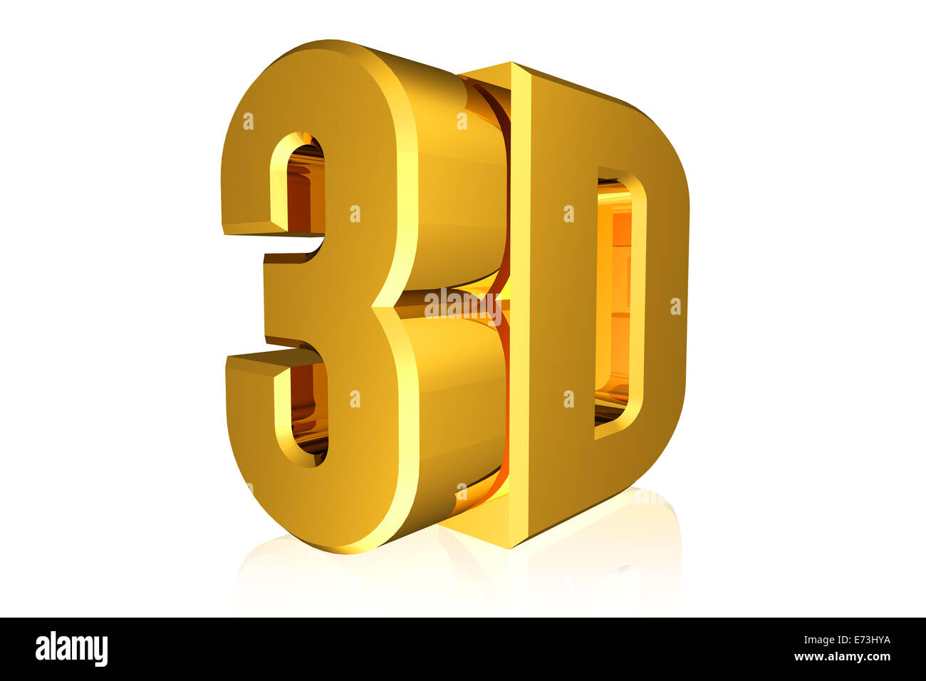 Shiny 3D word with reflection on white background Stock Photo - Alamy