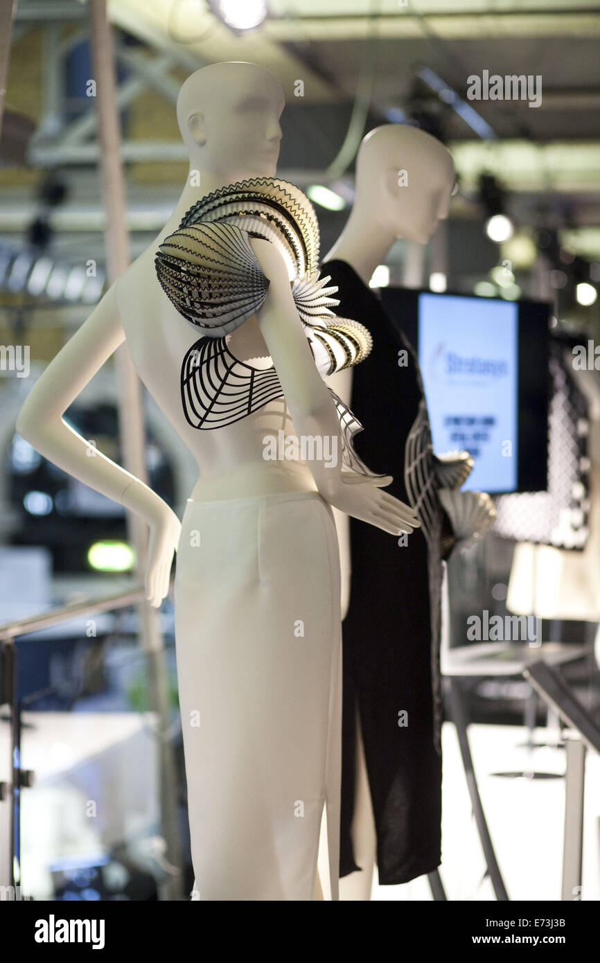 London, UK. 4th Sep, 2014. Noa Raviv's fashion at the 3D Print Show ...