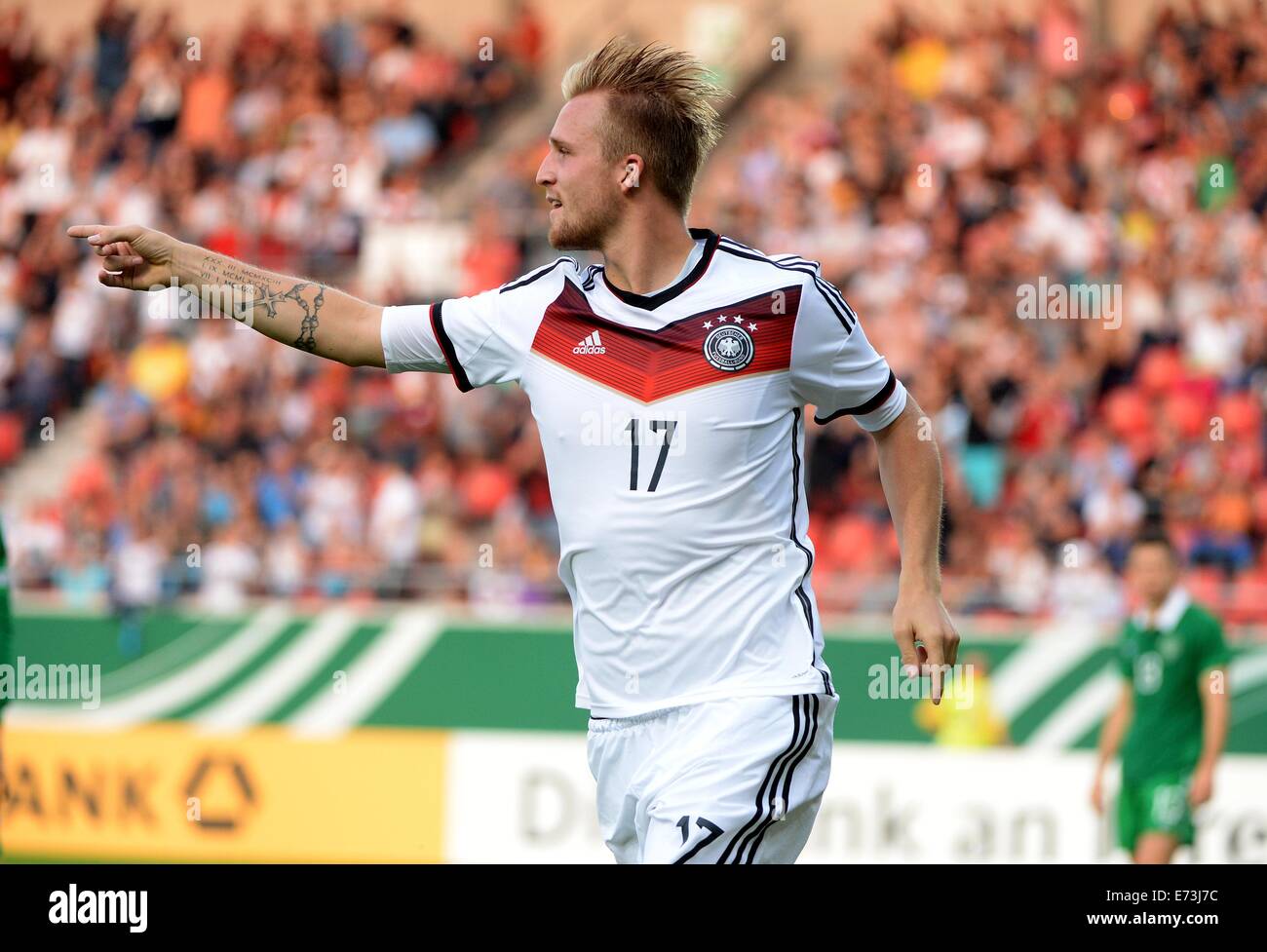 Germany's Philipp Hofmann celebrates his 1:0 goal during the under-21 ...
