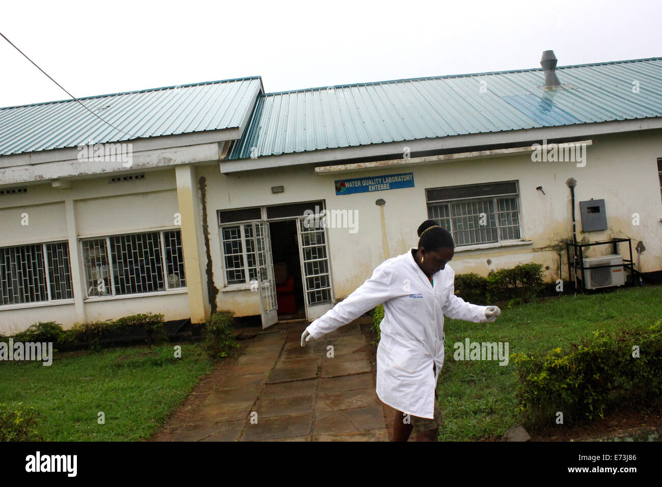 Entebbe, Uganda, 5th Sept, 2014. A Laboratory Technician at work in ...