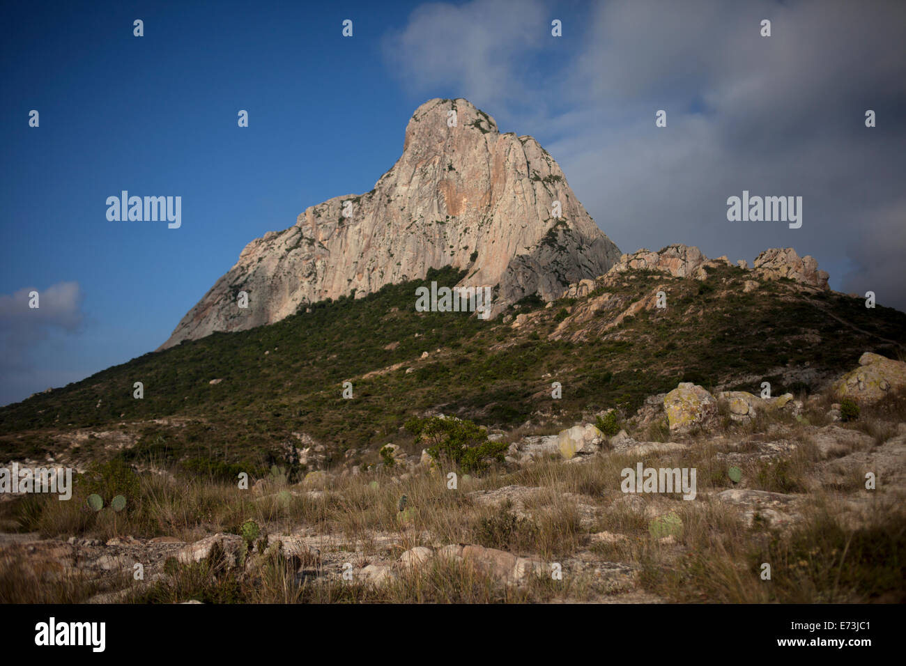 The Pena de Bernal monolithic mountain in San Sebastian Bernal ...