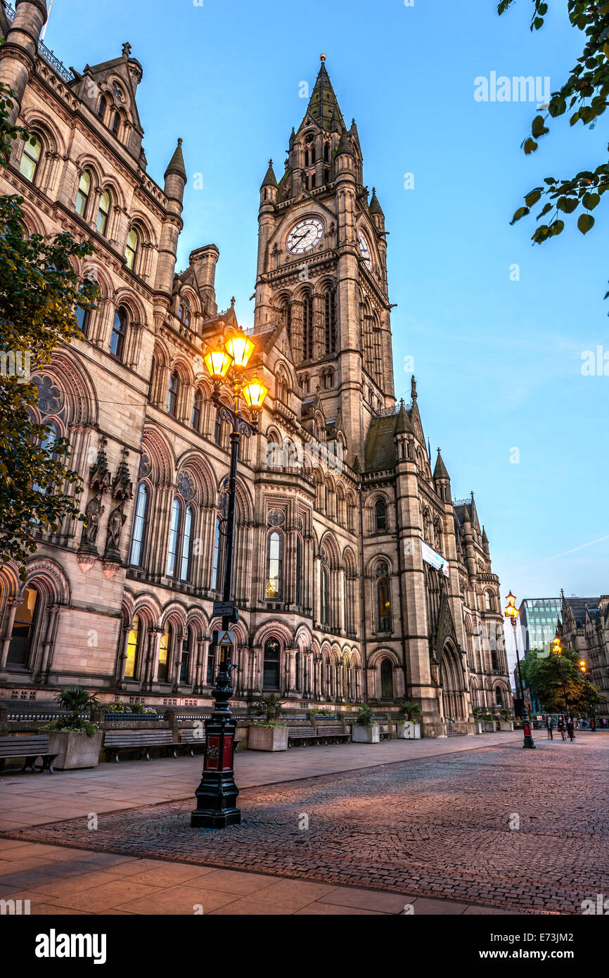 Manchester town hall is where city council offices are located. It is ...