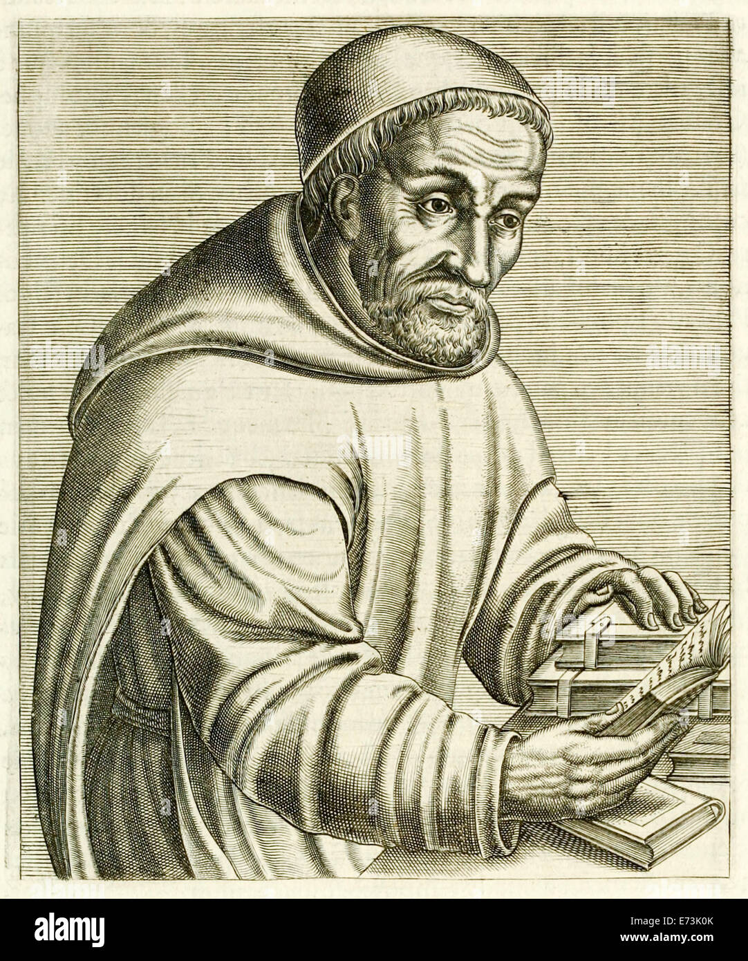 Rabanus Maurus (780-856) from “True Portraits…” by André Thévet ...