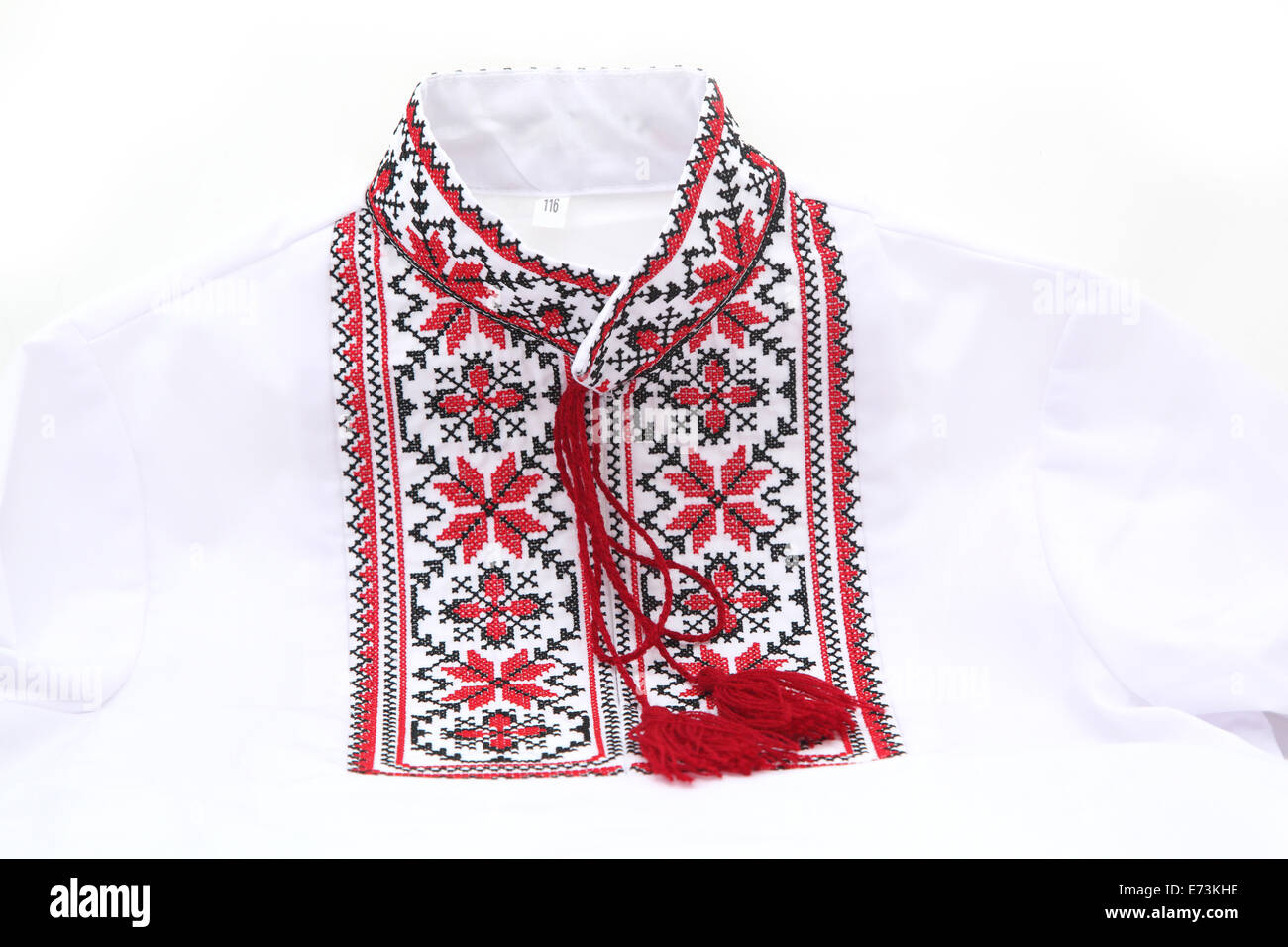 Ukrainian men's embroidery on a white background Stock Photo - Alamy