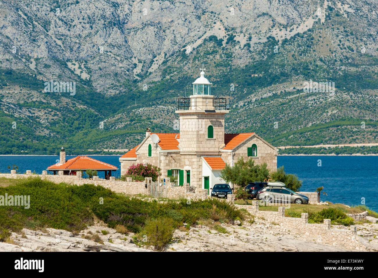 Lighthouse in Sucuraj, Hvar island, Croatia Stock Photo - Alamy