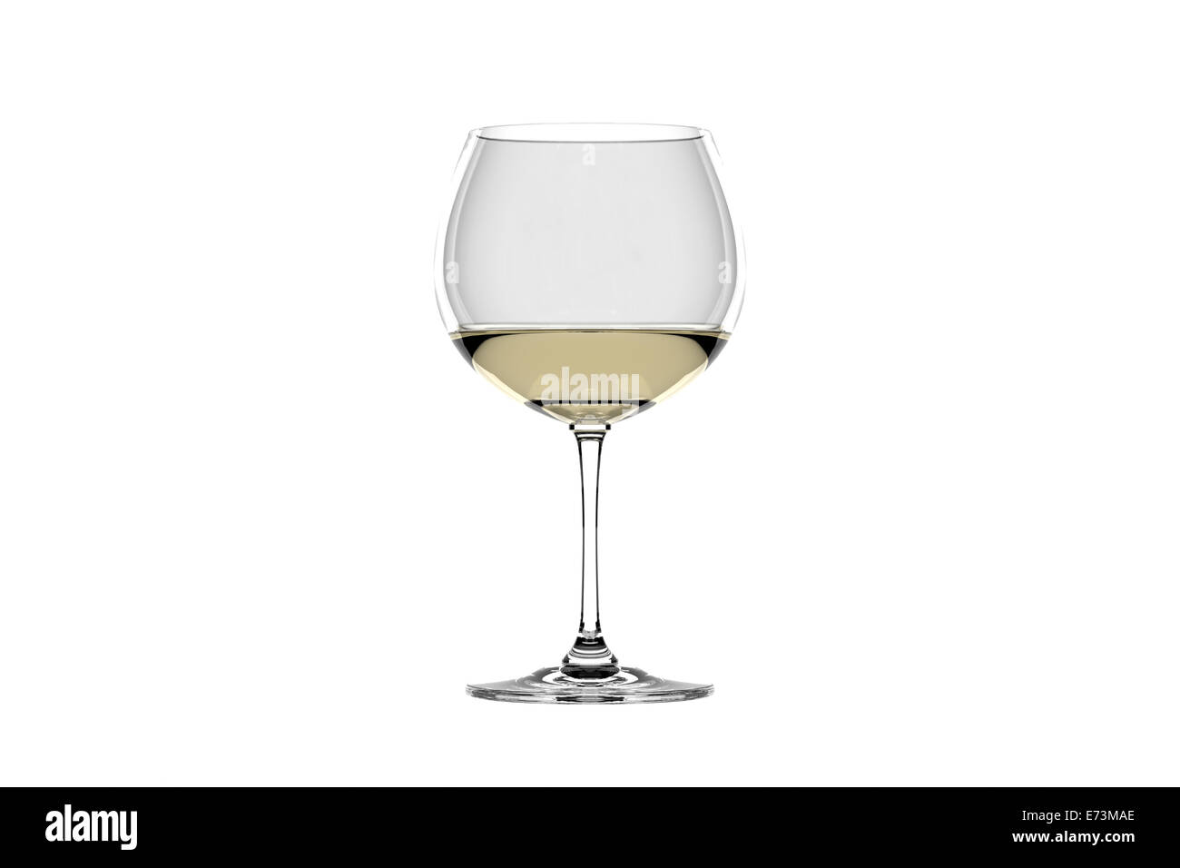 White wine in glass. Isolated on white background Stock Photo - Alamy