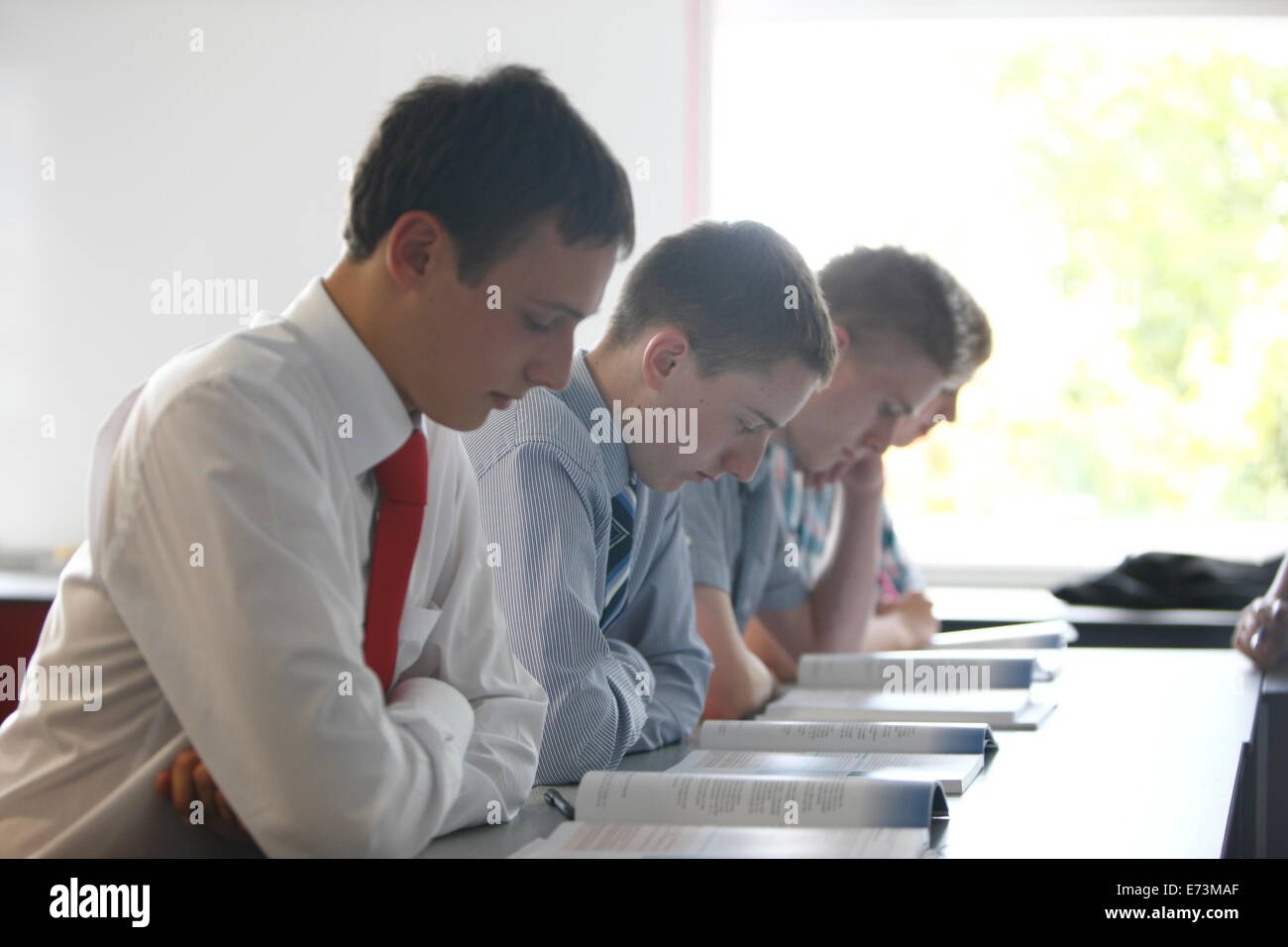 Boys in classroom back of heads hi-res stock photography and images - Alamy