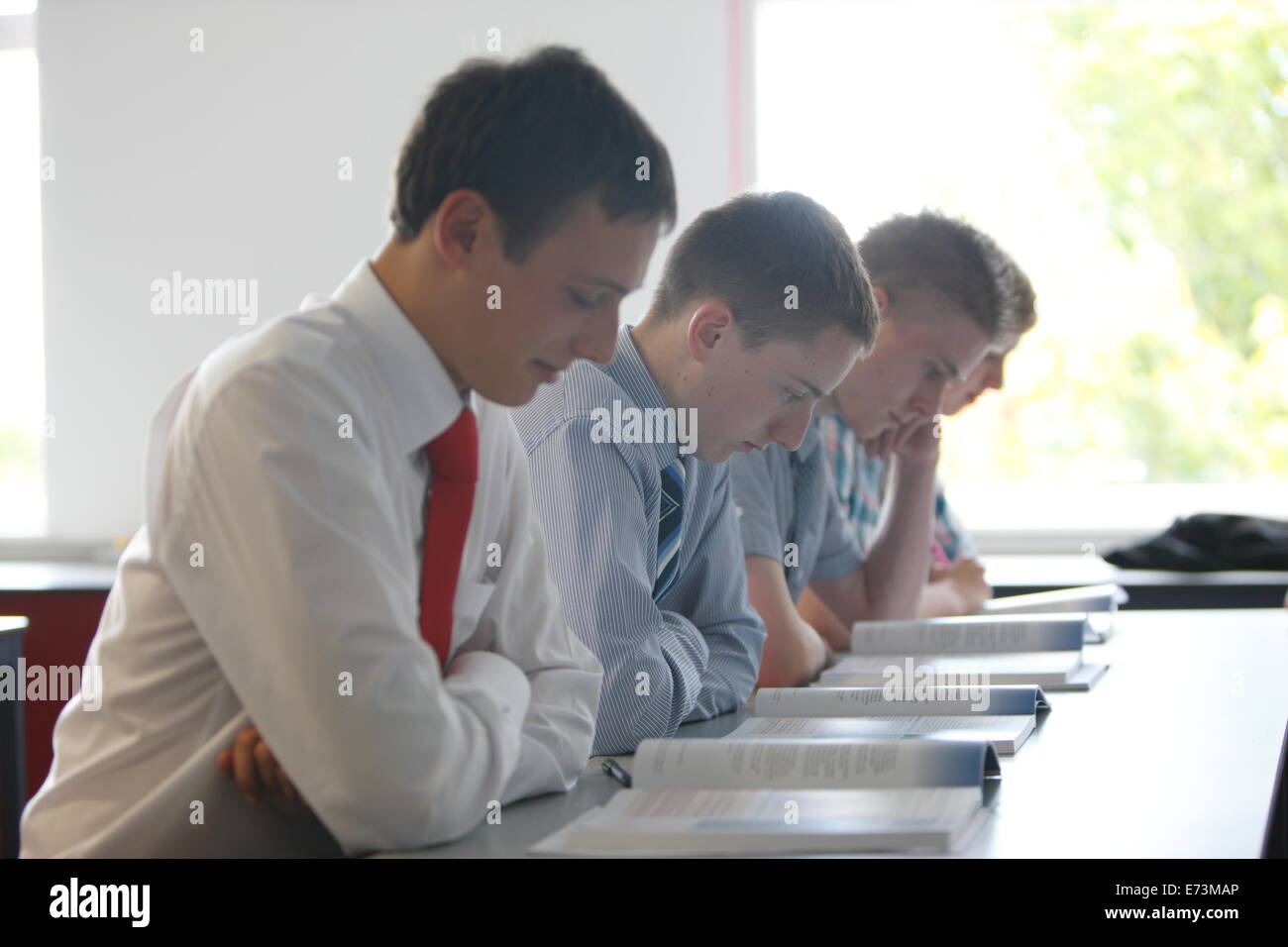 Boys in classroom back of heads hi-res stock photography and images - Alamy