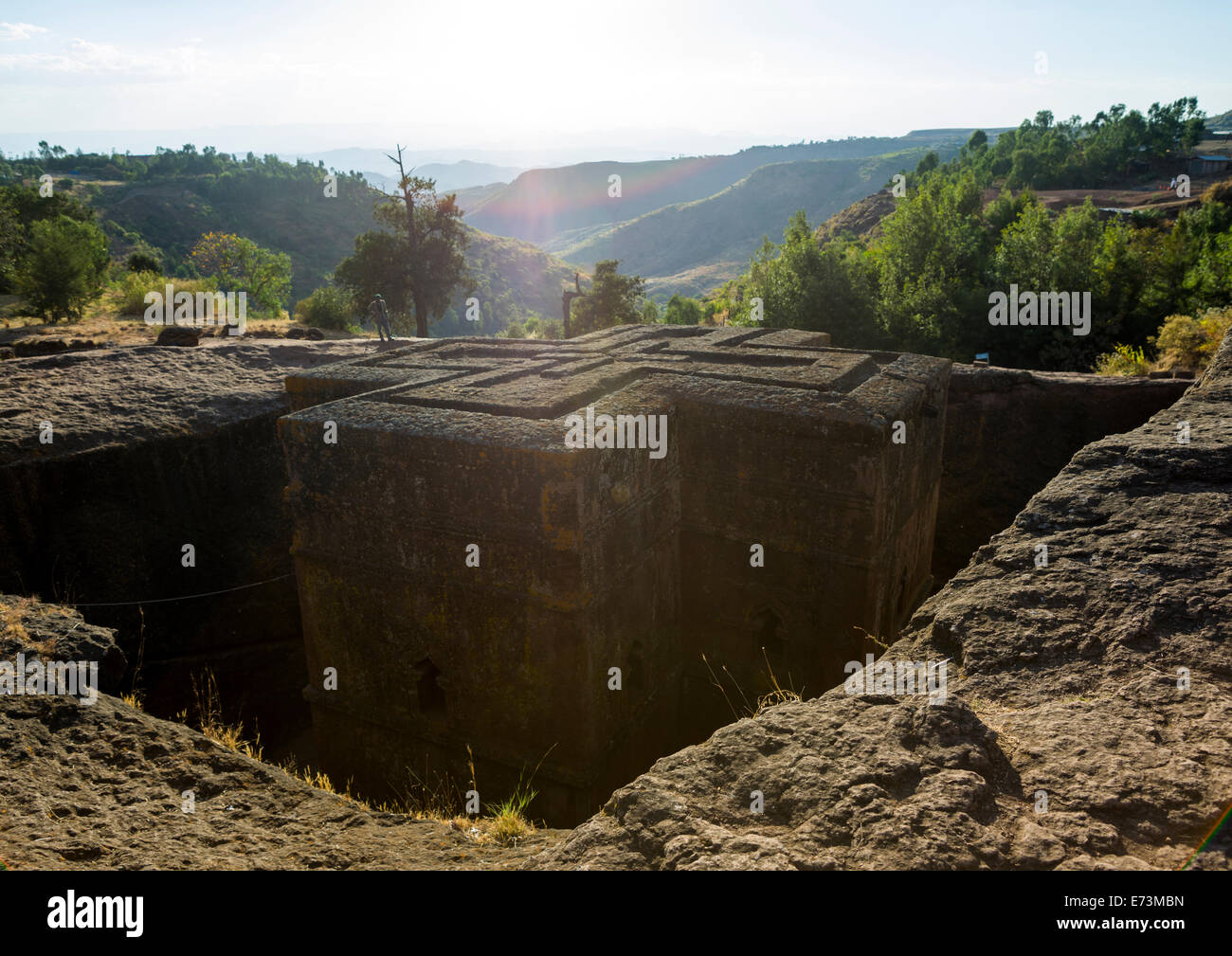 Monolithic Rock-cut Church Of Bete Giyorgis, Lalibela, Ethiopia Stock ...