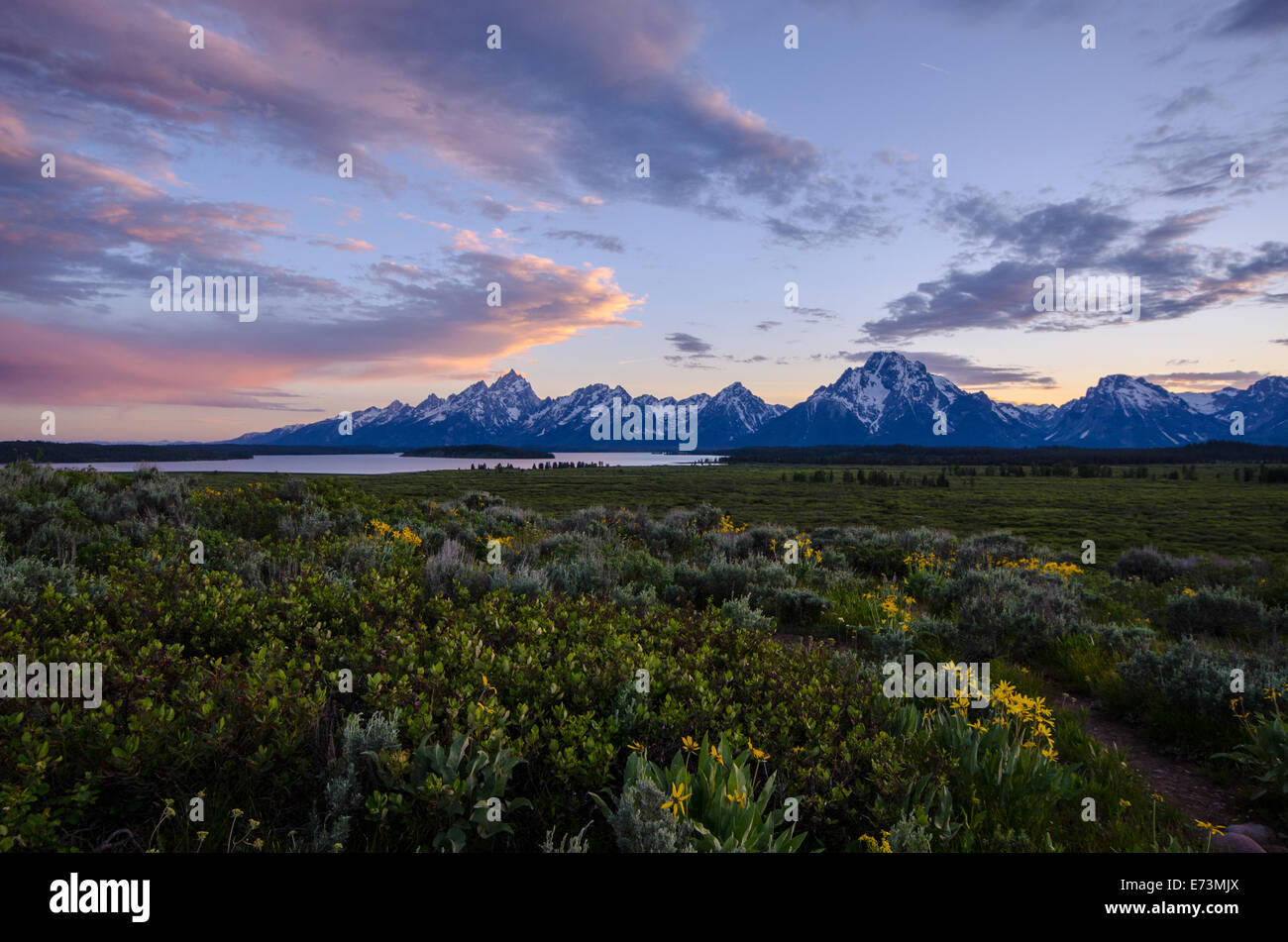 Grand Teton National Park mountain range Stock Photo - Alamy