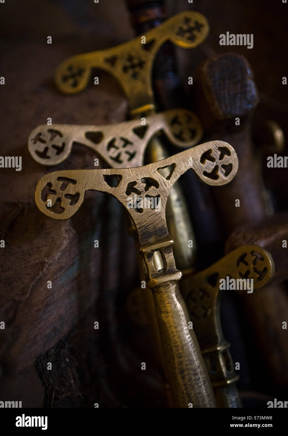 Priests Prayer Stick Inside Ora Kidane Merhet Church, Bahir Dar ...